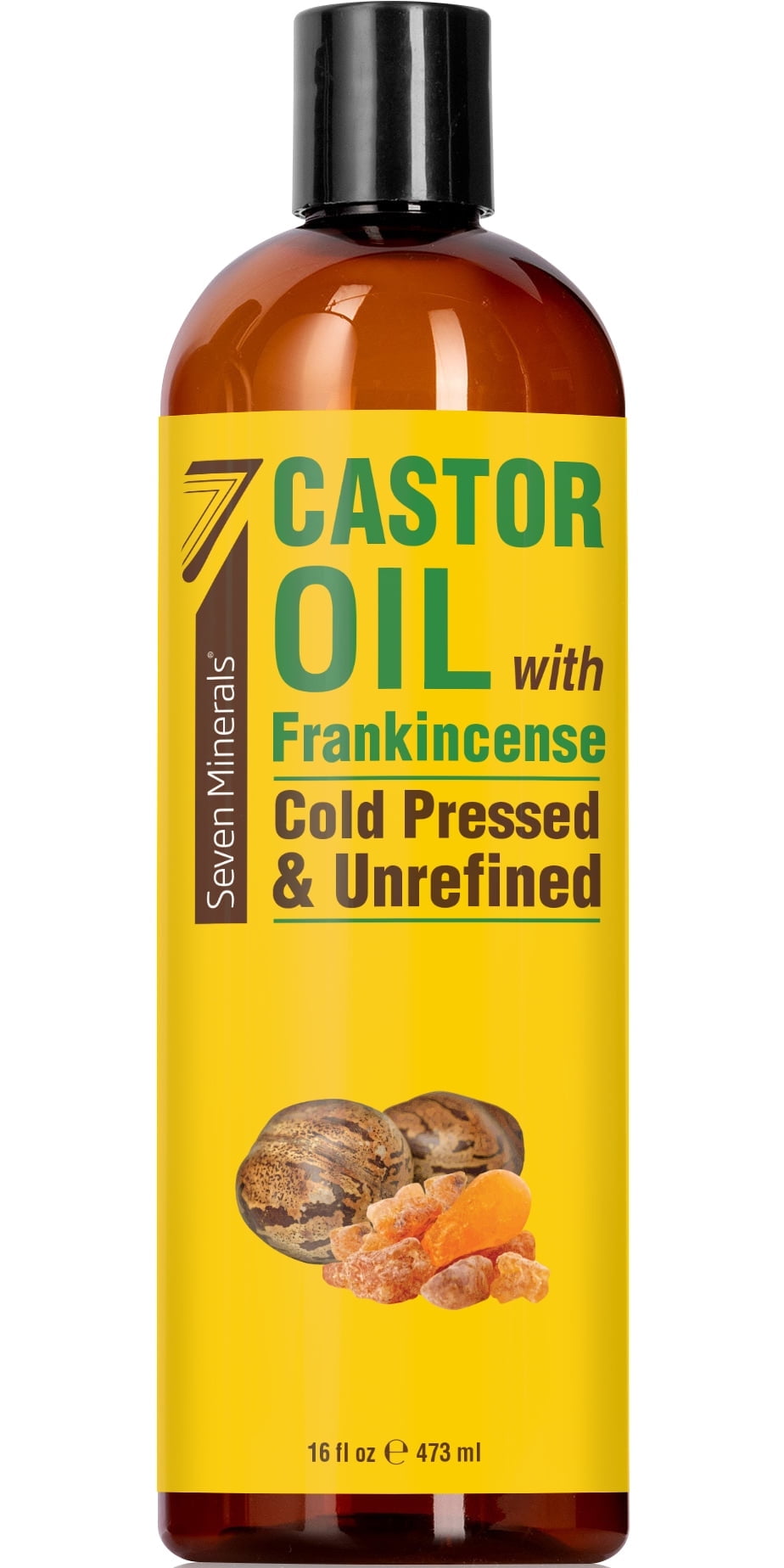 Seven Minerals Cold Pressed Castor Oil with Frankincense - 16 fl oz ...