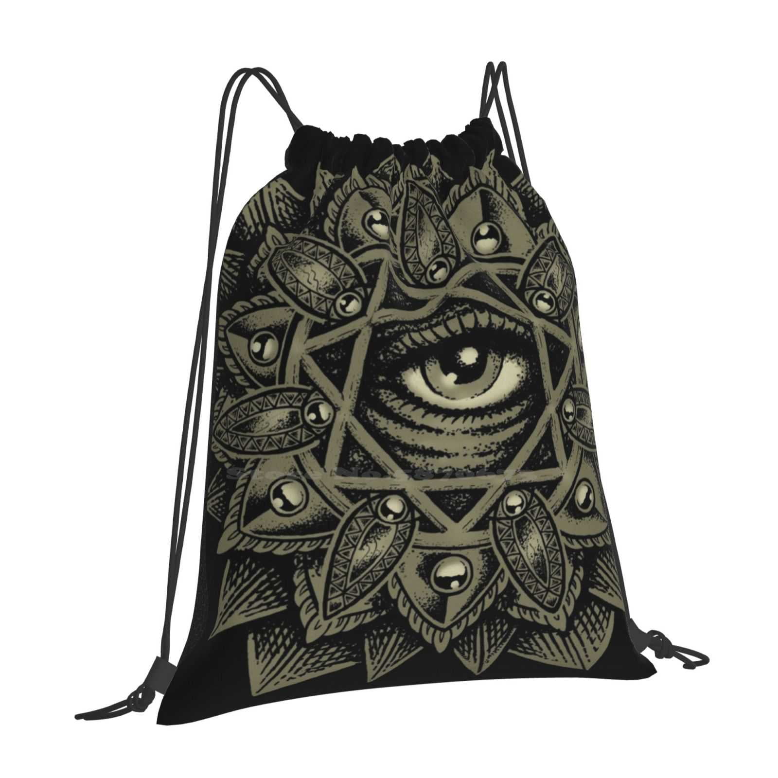 Seven Rays Eye Pattern Design Bag Student'S Backpack Seven Rays Occult Esoteric Rosicrucian ...