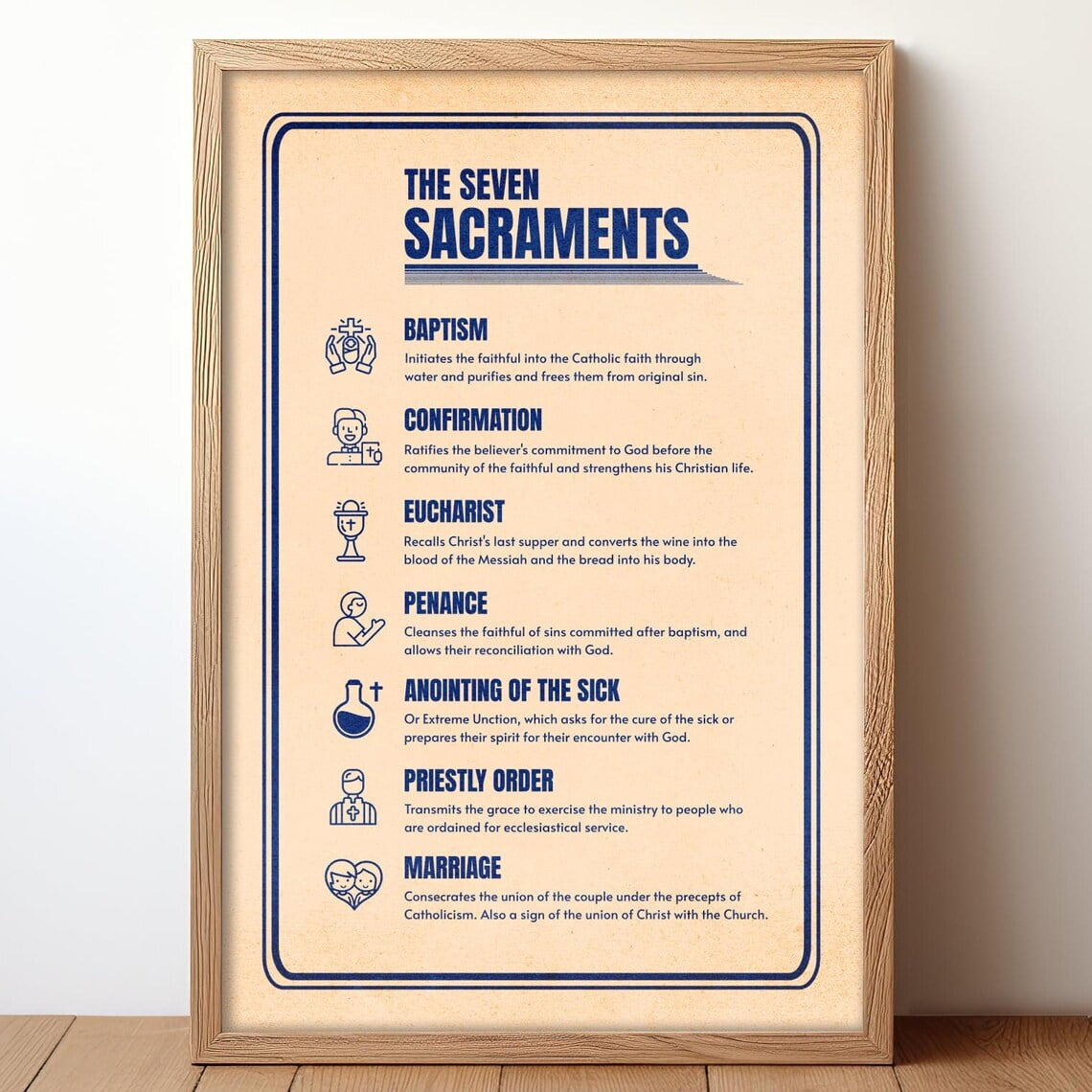 Seven Sacraments, Catholic Educational Infographic For Christian ...