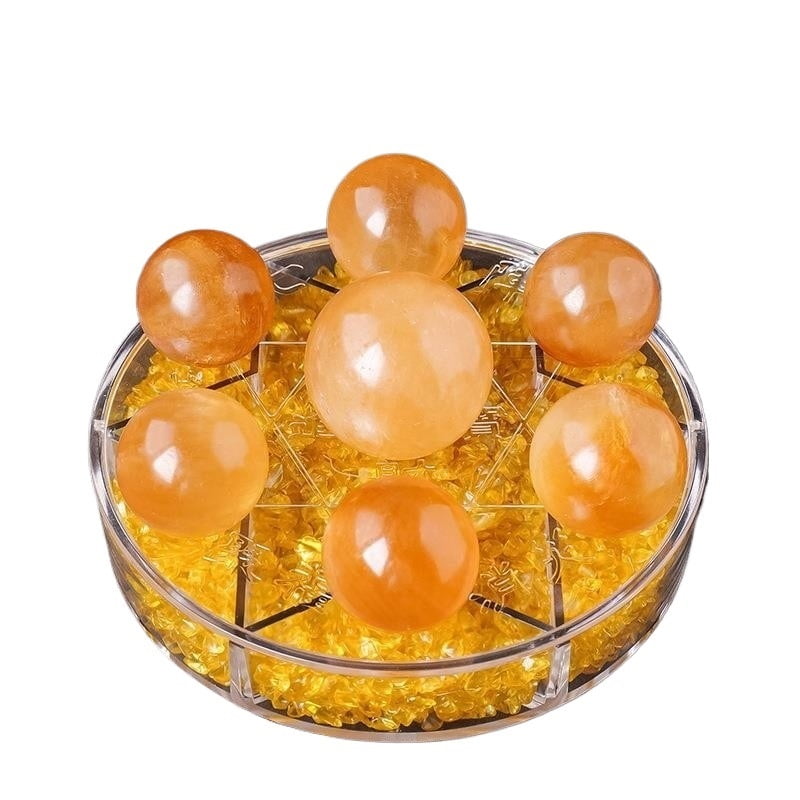 Seven-Star Array Wealth Crystal Balls, Five Elements Crystal Ball Feng ...