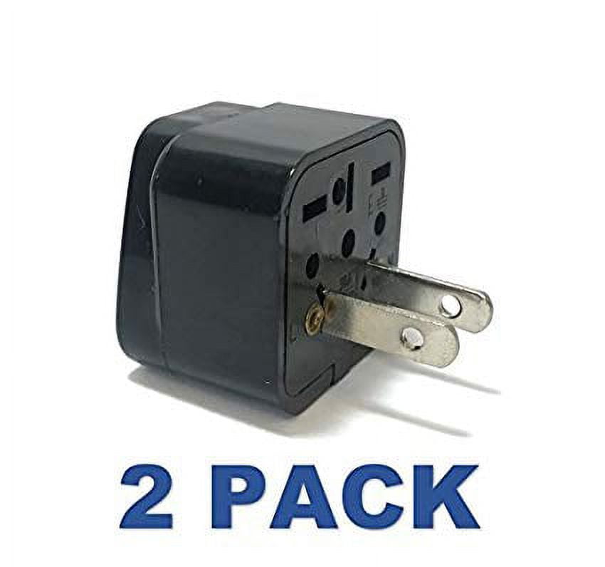 Seven Star Universal Travel Plug Adapters For USA (2 Pack, Universal to ...