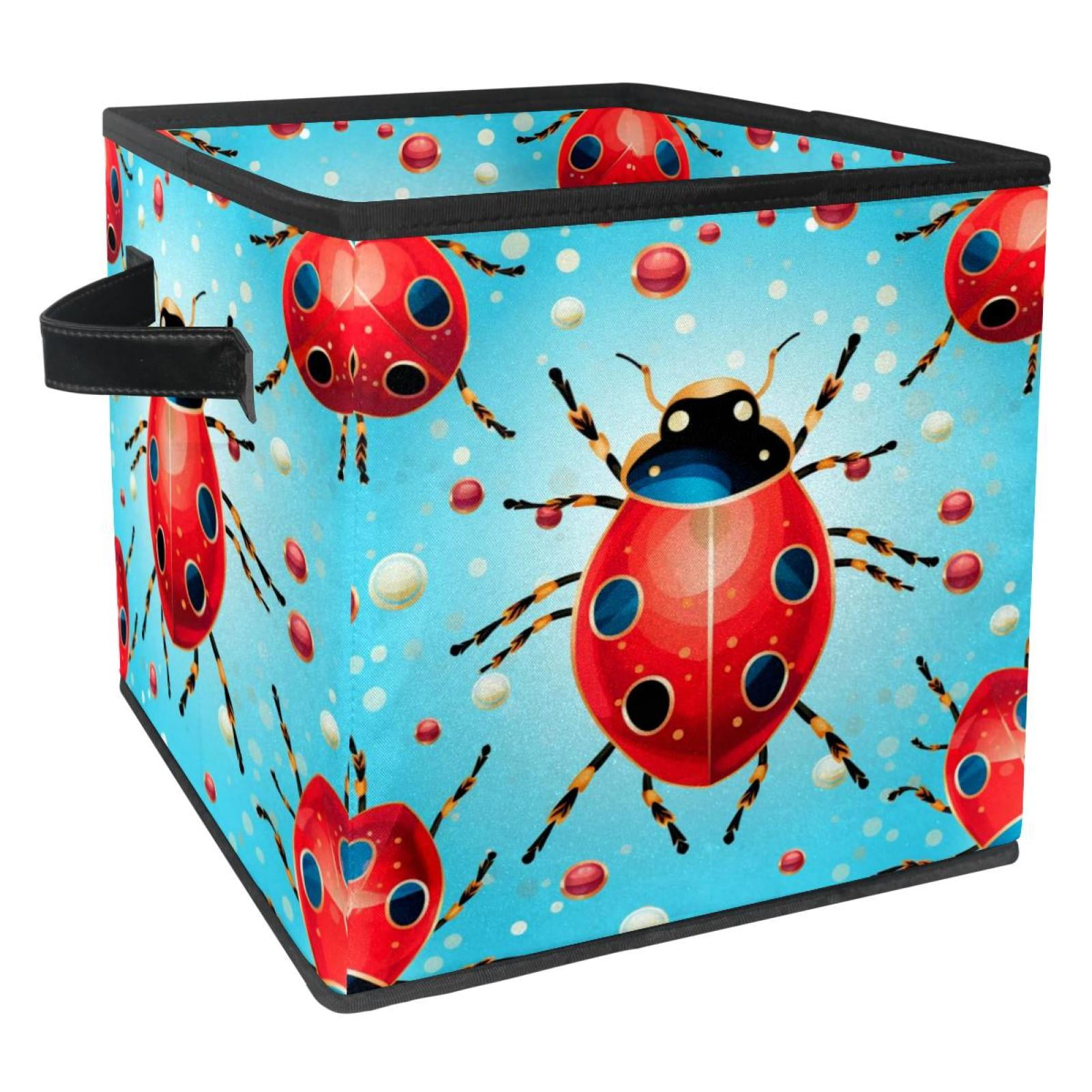 Seven Starred Iadybird Foldable Cube Organizer with Handle, 10.8"x10.5 ...