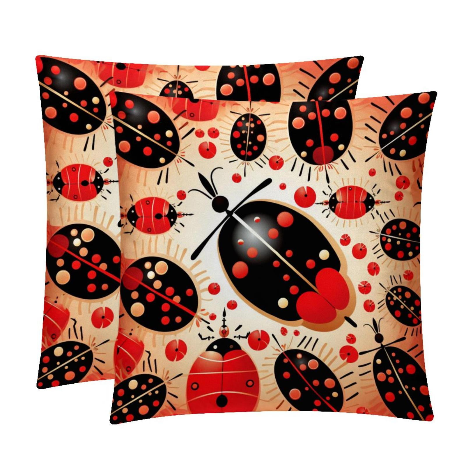 Seven Starred Iadybird Luxurious Velvet Throw Pillow Inserts with ...