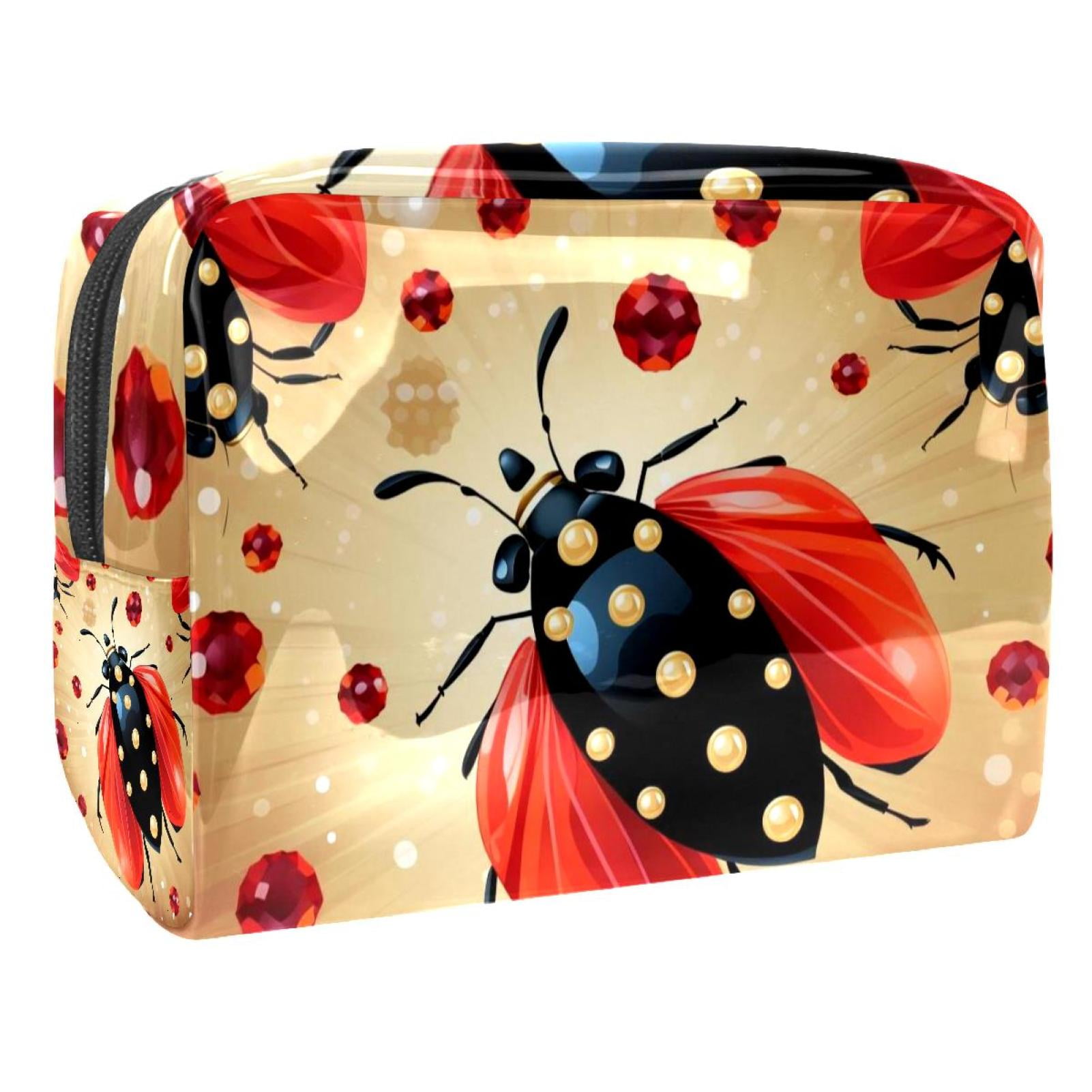 Seven Starred Iadybird Printed PVC Waterproof Cosmetic Makeup Pouch ...