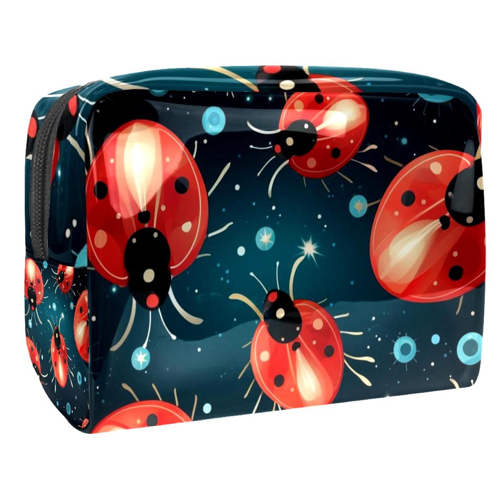 Seven Starred Iadybird Waterproof Printed PVC Cosmetic Makeup Bag Pouch ...