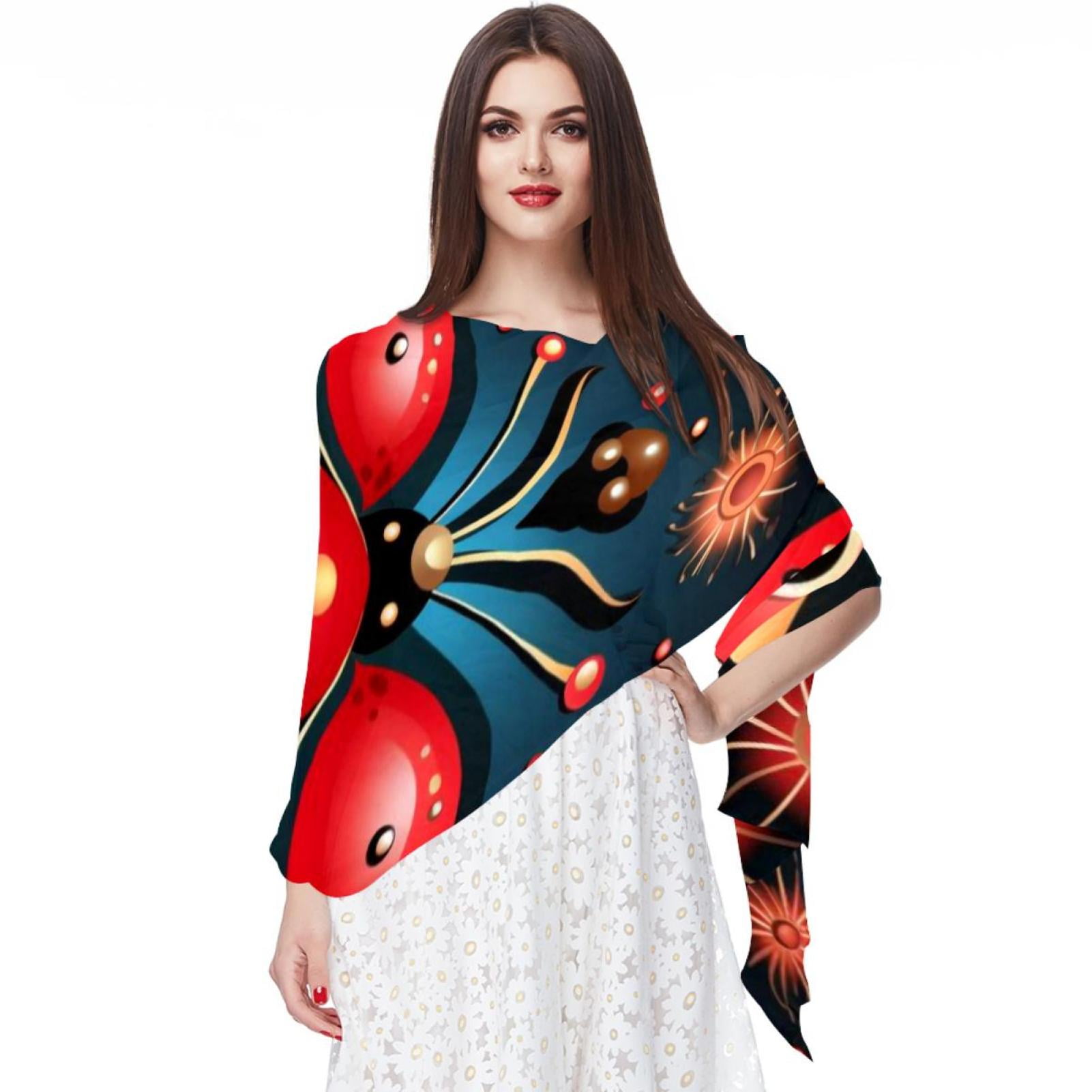 Seven Starred Ladybird Beautiful Translucent Chiffon Yarn Hair Scarf ...