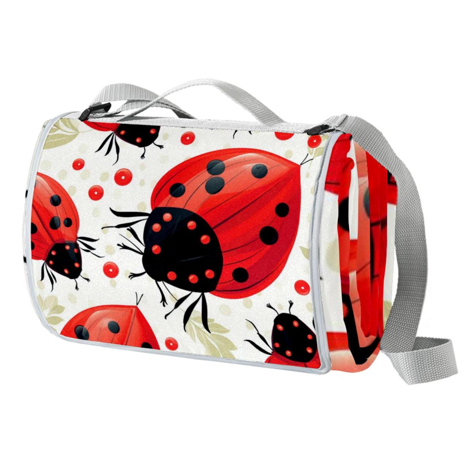 Seven Starred Ladybird Canvas Beach Blanket Picnic Mat XL - Waterproof ...