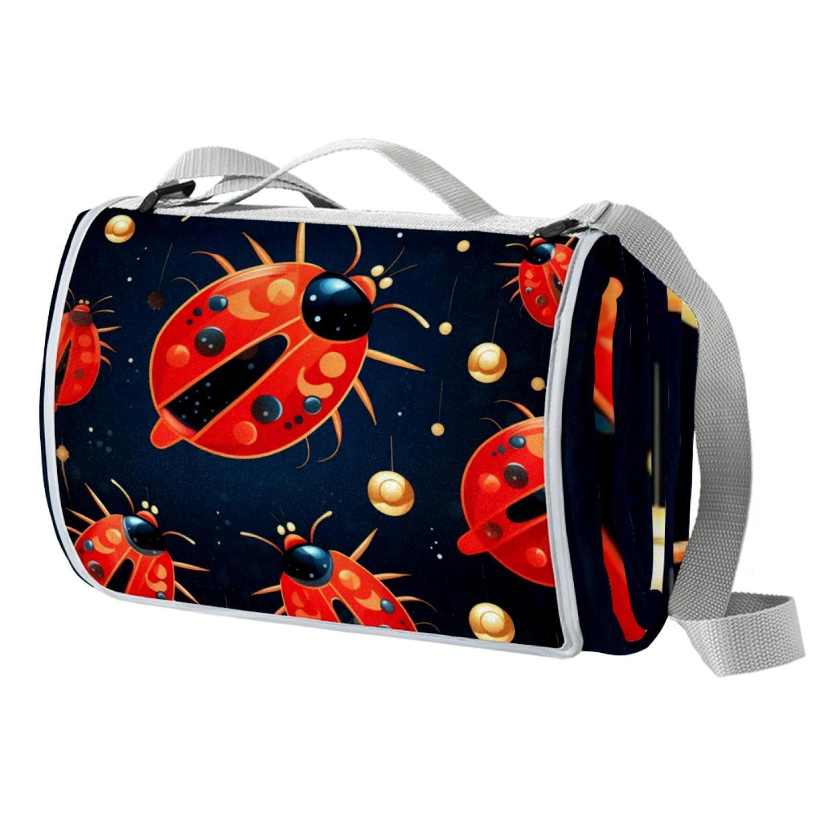 Seven Starred Ladybird Canvas Picnic Mat for Outdoor Activities ...