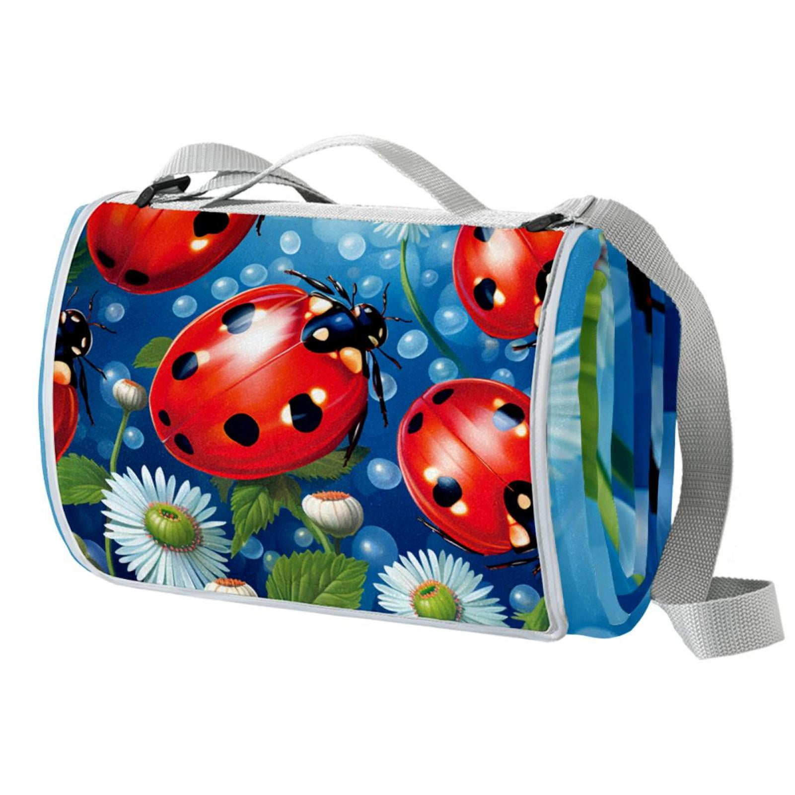 Seven Starred Ladybird Canvas Waterproof Picnic Blanket Mat for Outdoor ...
