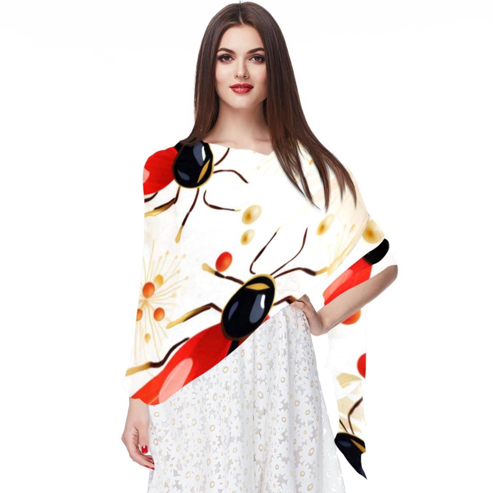 Seven Starred Ladybird Chic Translucent Chiffon Hair Scarf Light ...