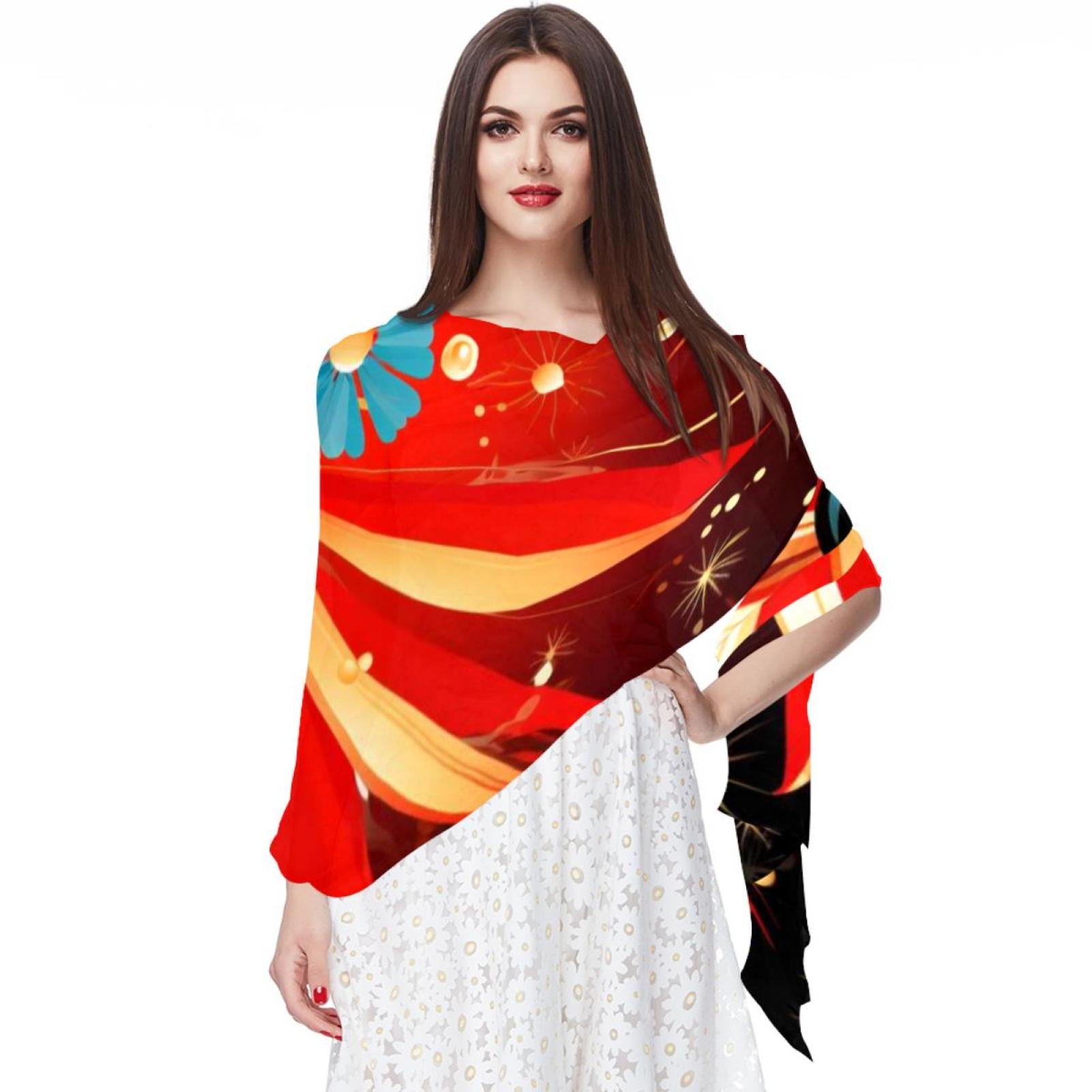 Seven Starred Ladybird Chic Translucent Chiffon Hair Scarf Light ...