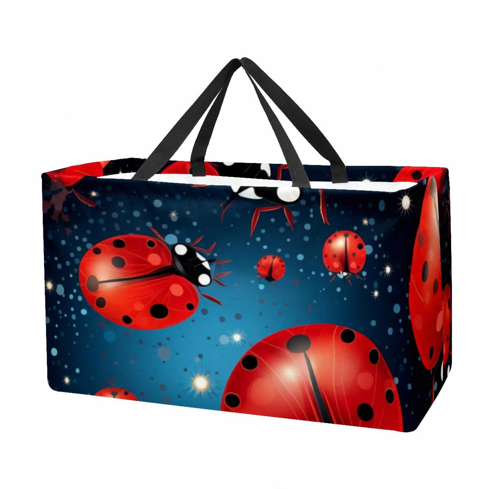 Seven Starred Ladybird Collapsible Oxford Cloth Laundry Bag Grocery ...