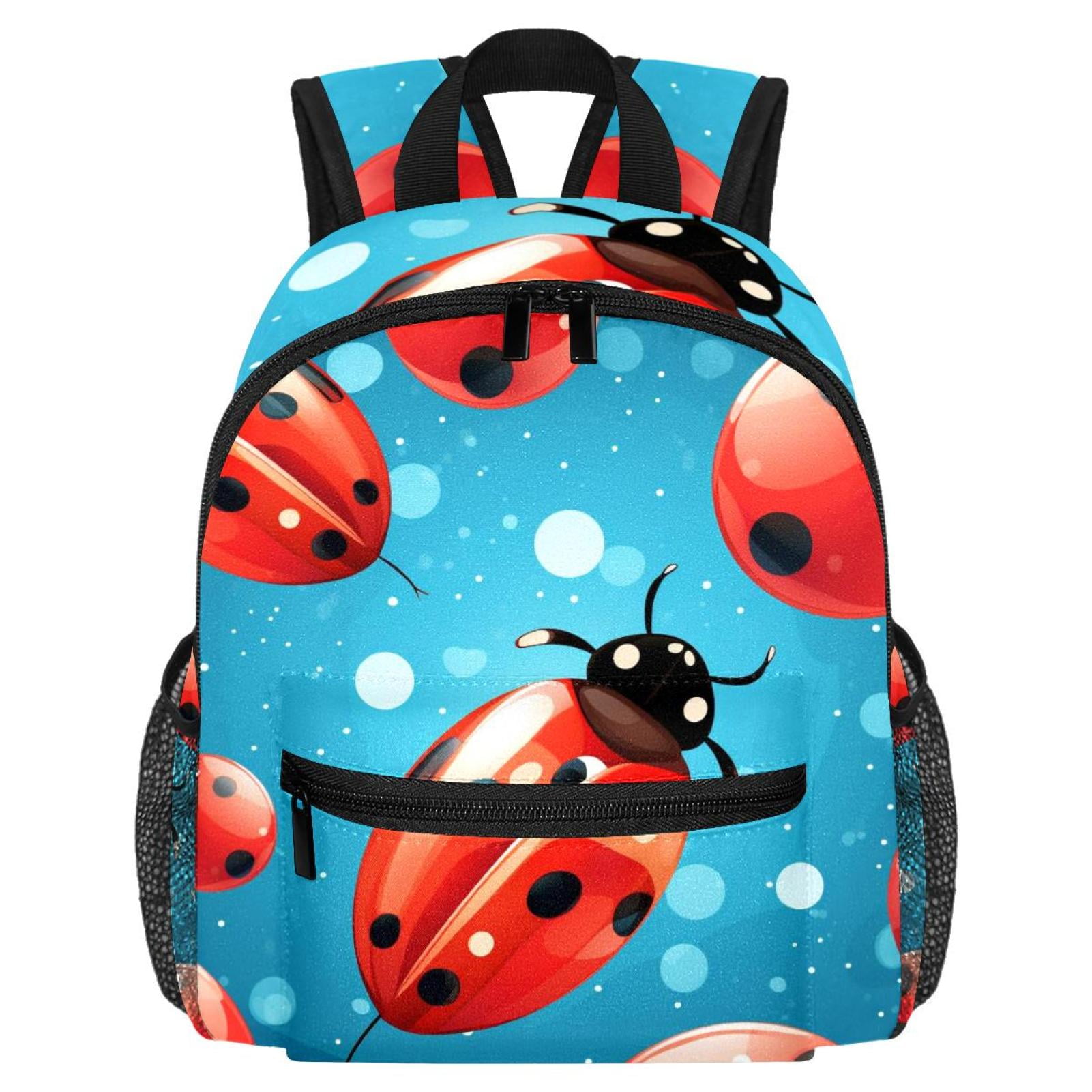 Seven Starred Ladybird Cute Printed Backpack with Adjustable Shoulder ...