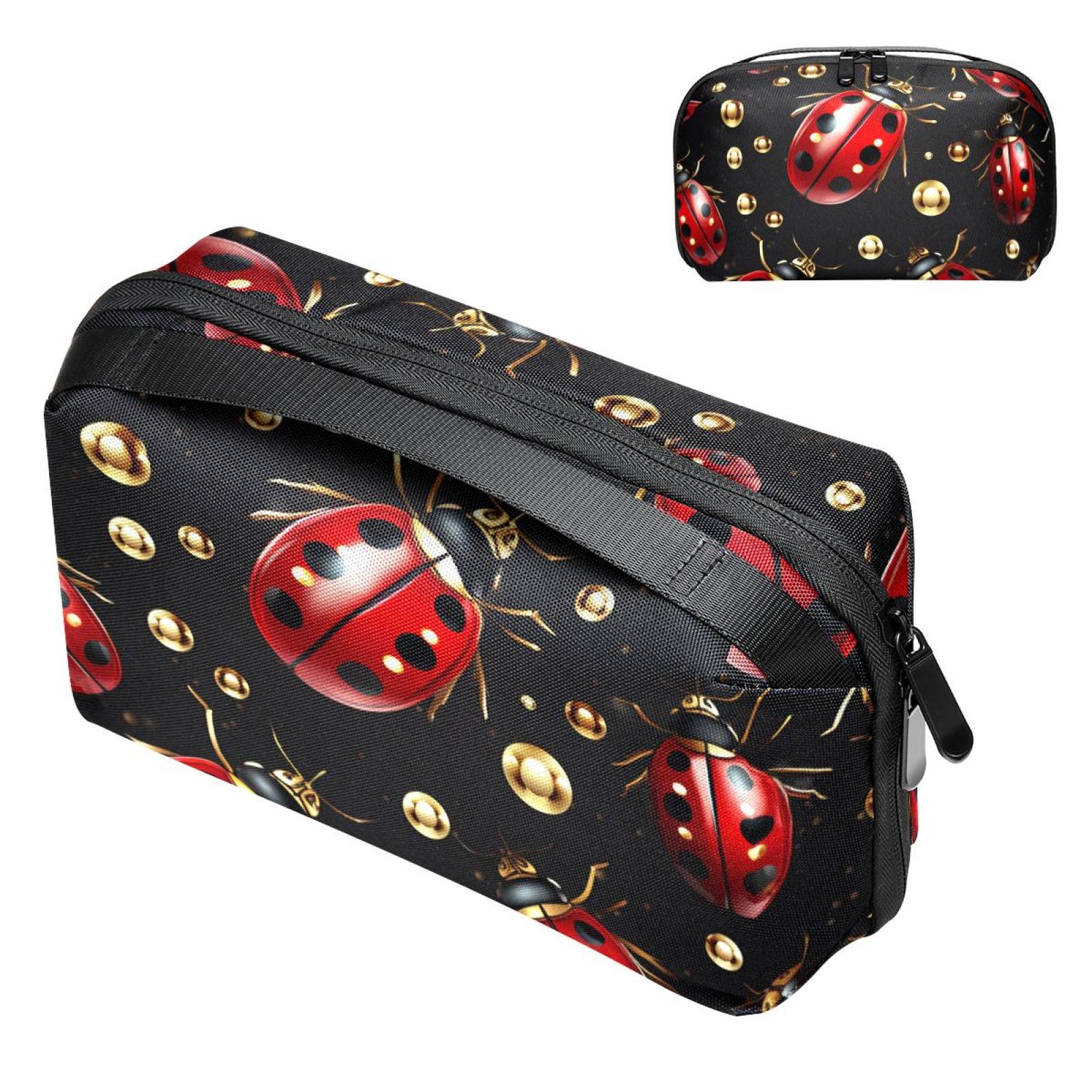 Seven Starred Ladybird Electronic Travel Case Organizer USB Case ...