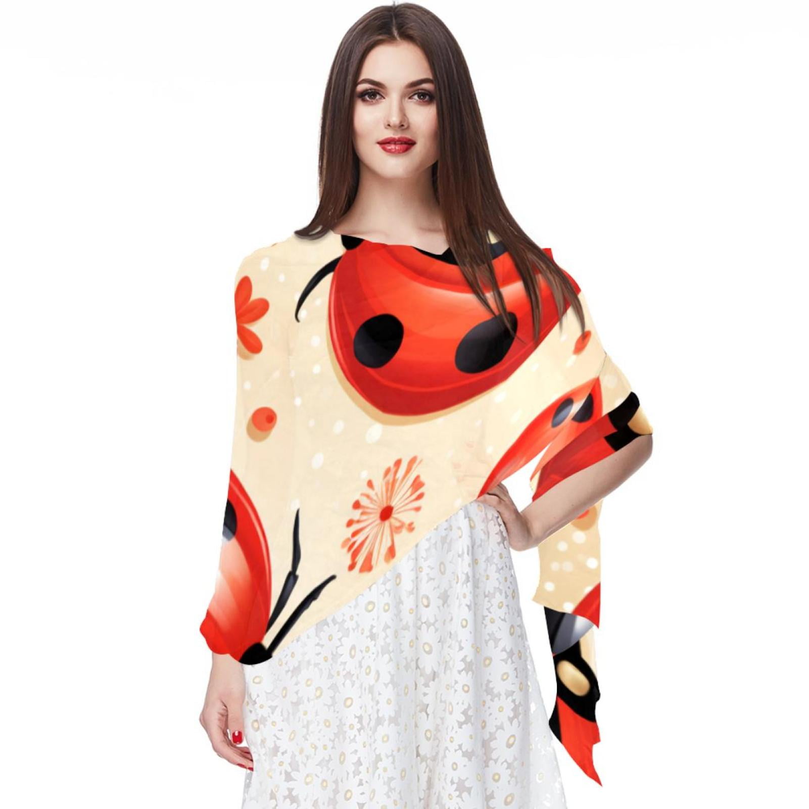 Seven Starred Ladybird Elegant Chiffon Silk Hair Scarves - Lightweight ...