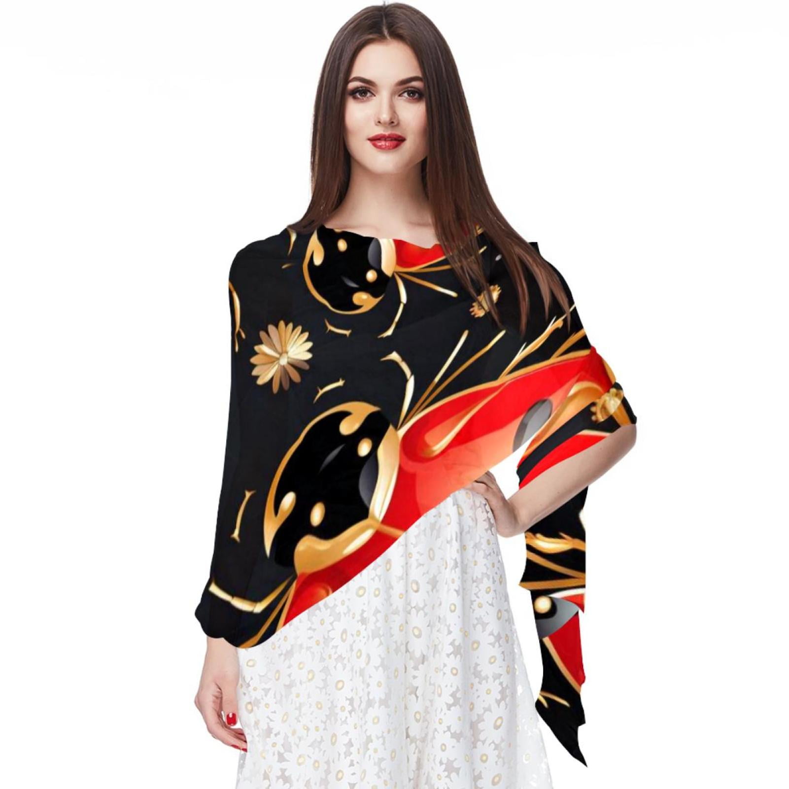 Seven Starred Ladybird Elegant Translucent Chiffon Hair Scarf | Light ...