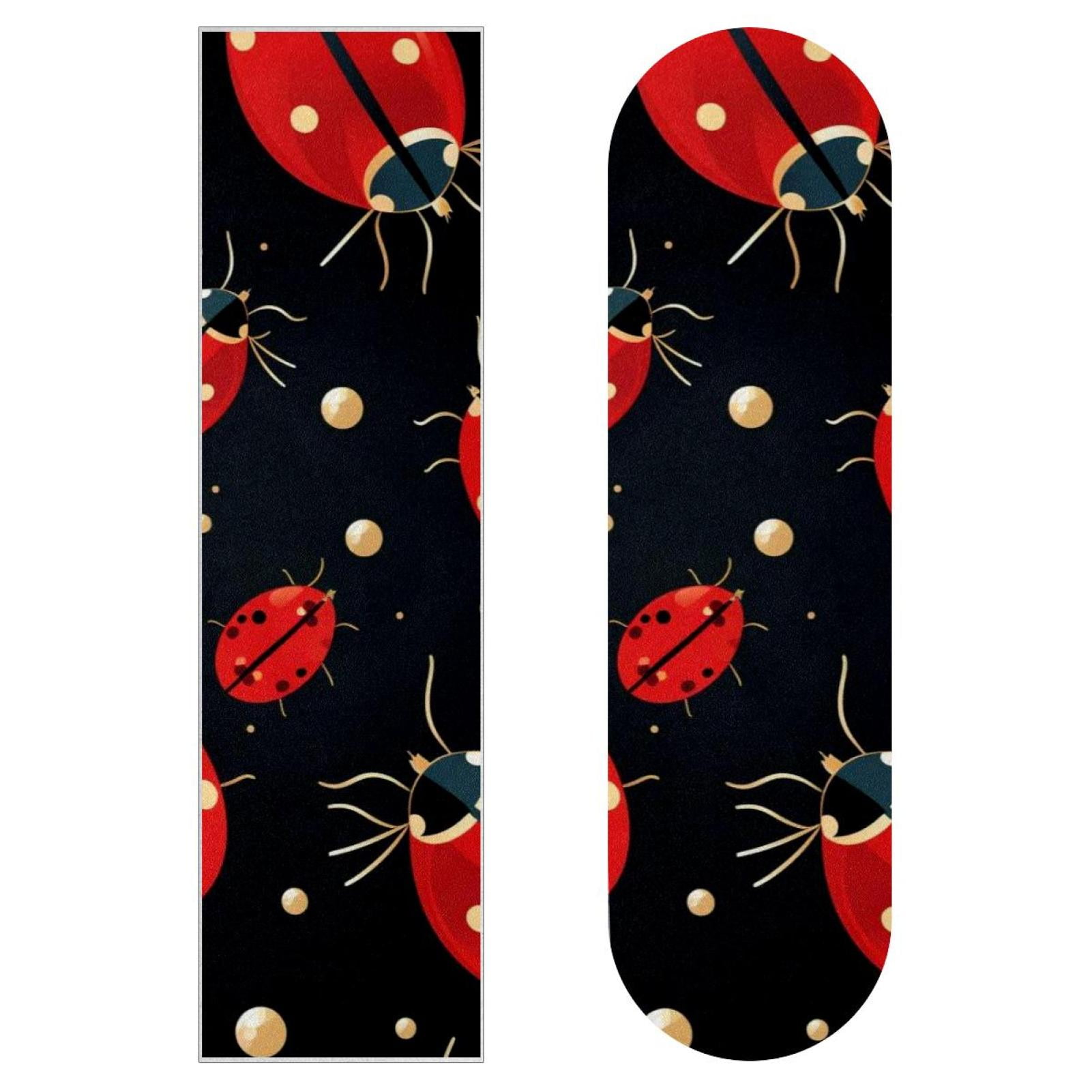 Seven Starred Ladybird Emery Skateboard Grip Tape Stickers (Pack of Two ...