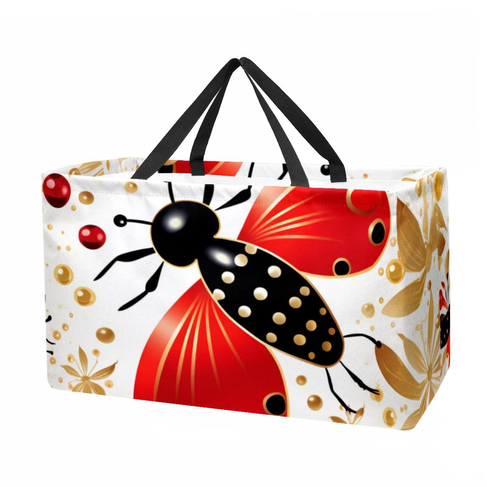 Seven Starred Ladybird Foldable Reusable Oxford Cloth Laundry Basket ...