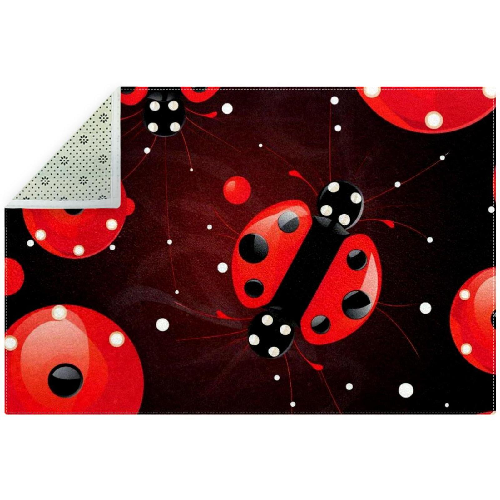 Seven Starred Ladybird Kitchen Mat | Comfortable Polyester Floor Mat ...