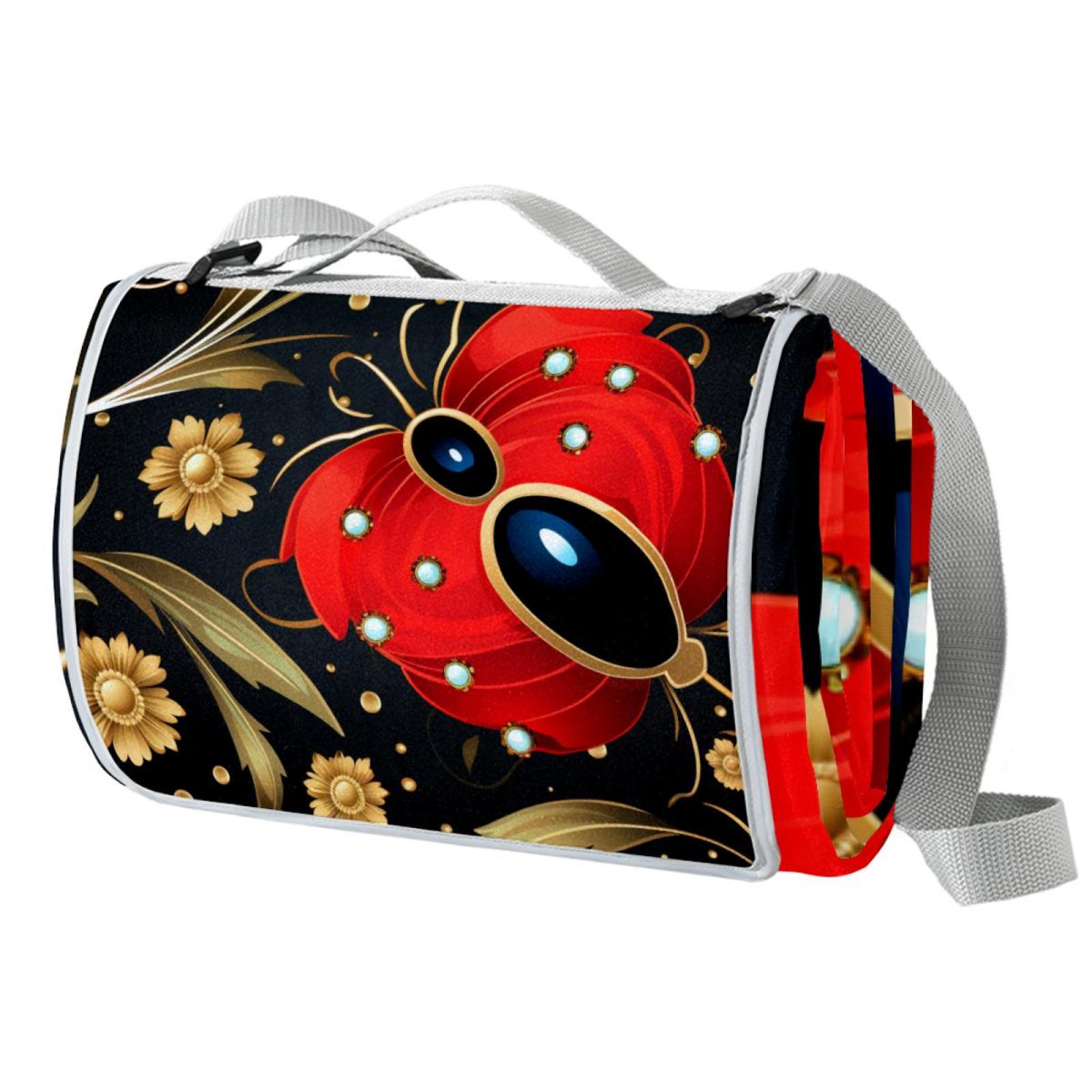 Seven Starred Ladybird Large Canvas Beach Blanket Picnic Mat ...