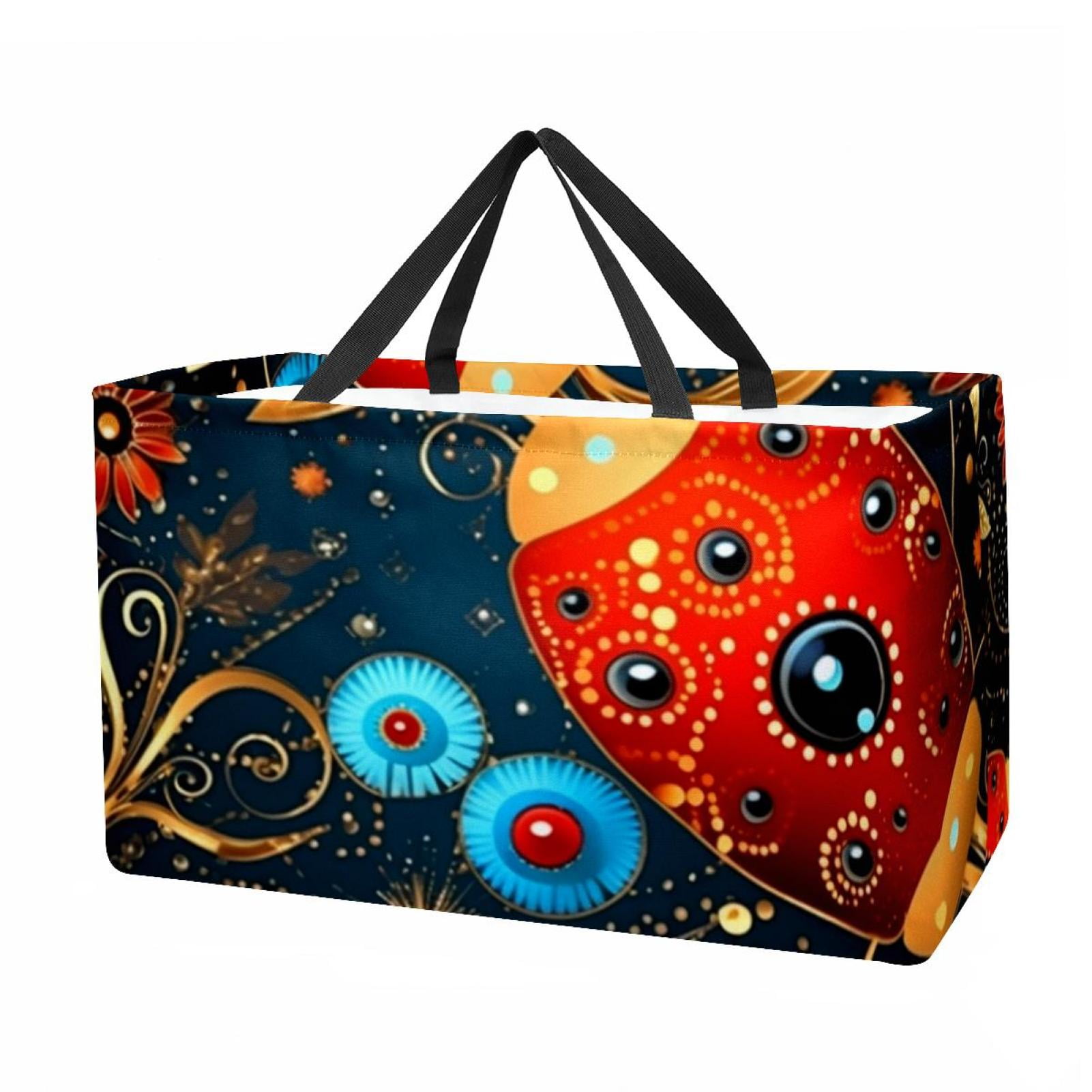 Seven Starred Ladybird Large Capacity Reusable Foldable Oxford Cloth Tote Bag Shopping Bag ...