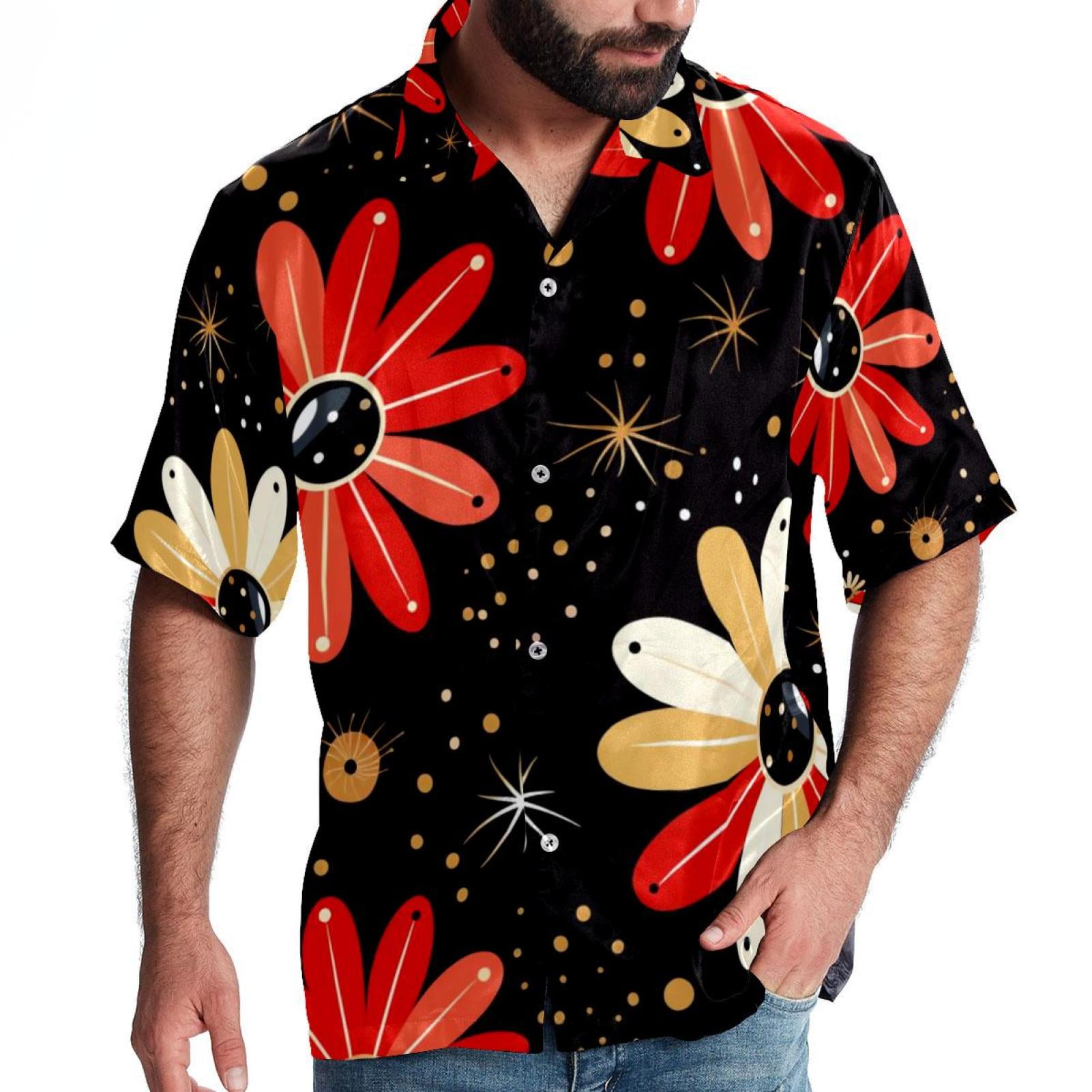 Seven Starred Ladybird Men's Short Sleeve Button Down Beach Shirts ...
