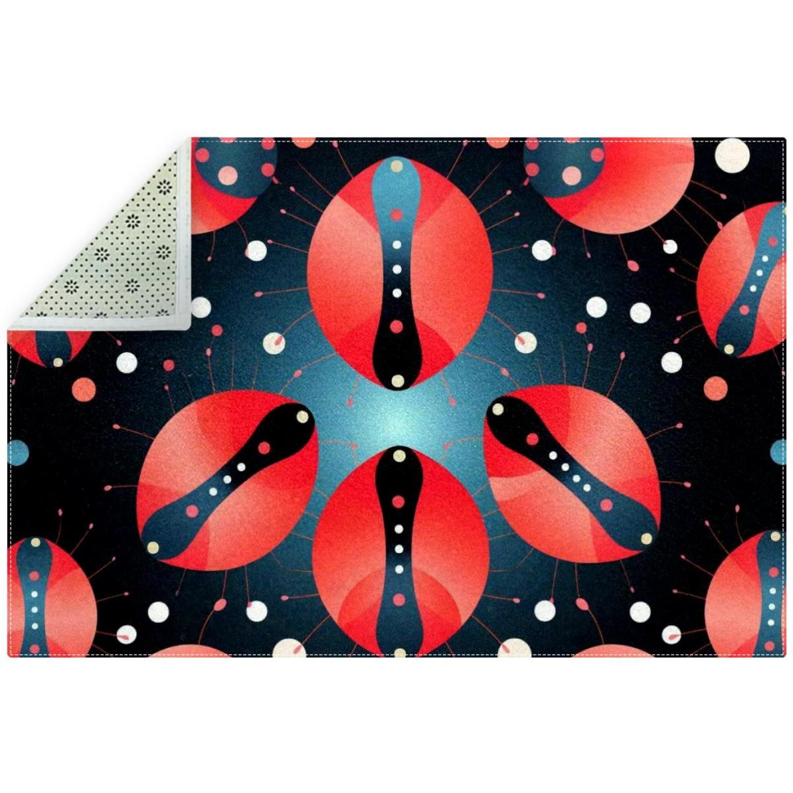 Seven Starred Ladybird Office Mat with Right-Angle Design - Polyester ...