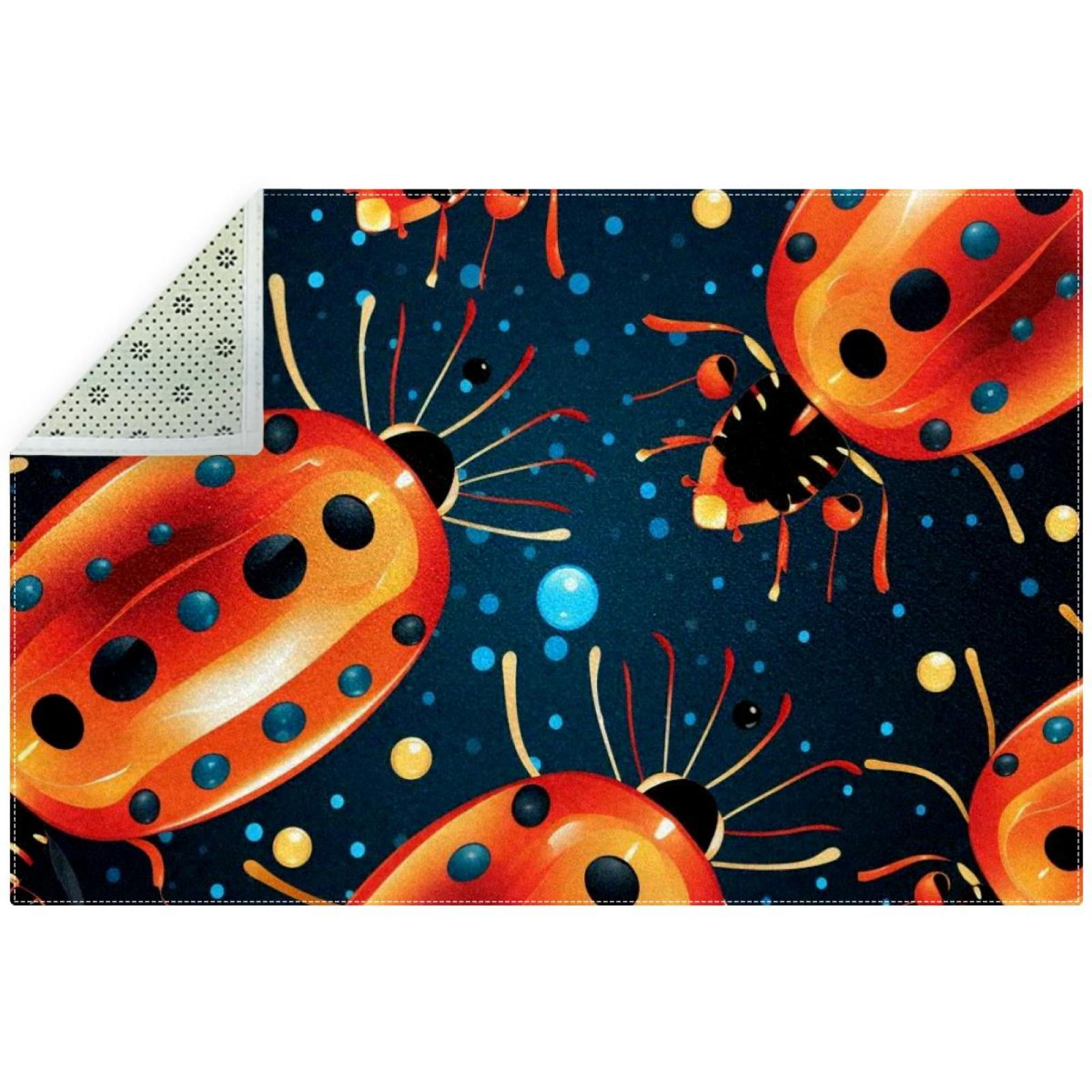 Seven Starred Ladybird Outdoor Polyester Floor Mat - Durable and Water ...