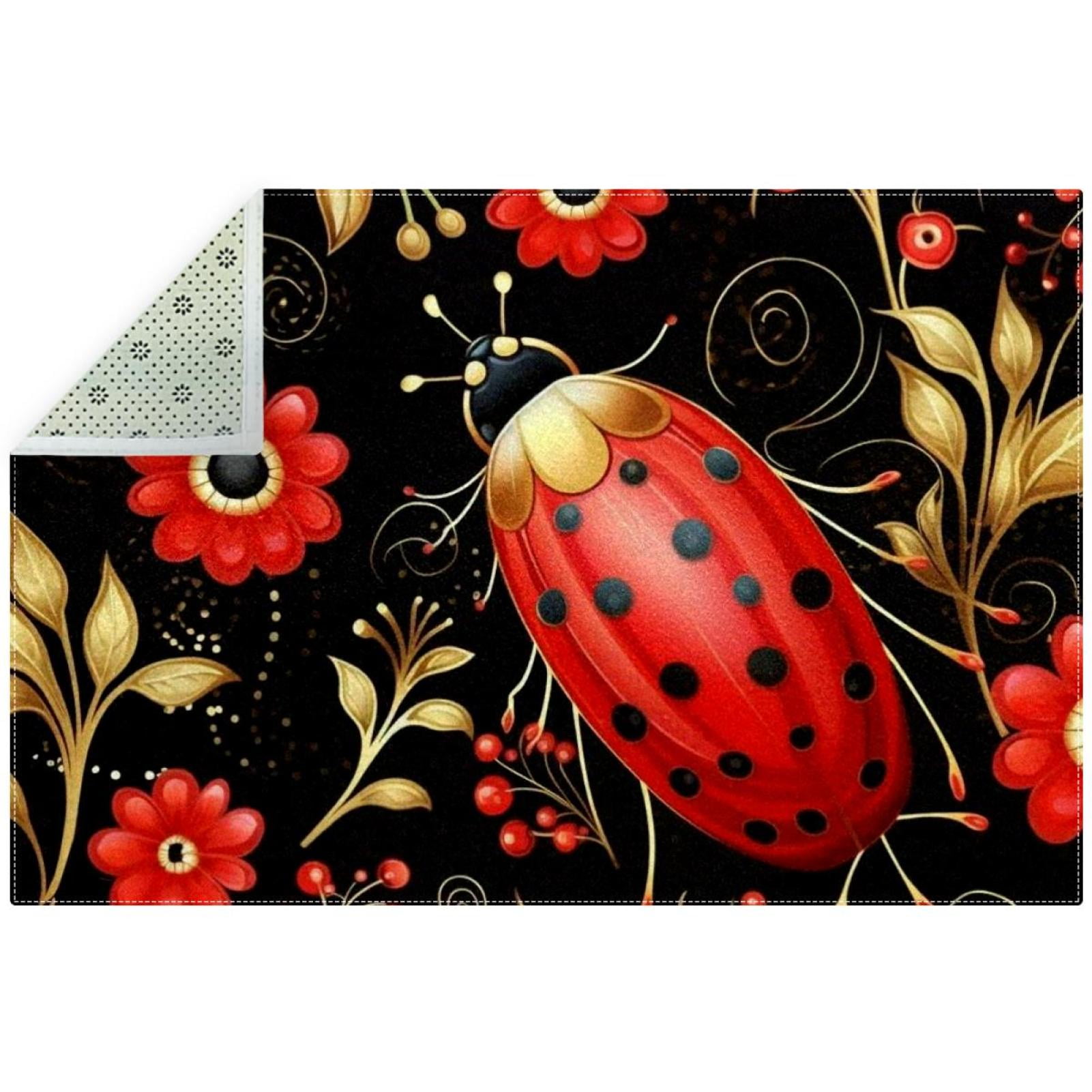 Seven Starred Ladybird Polyester Office Mat - Right-Angle Floor ...