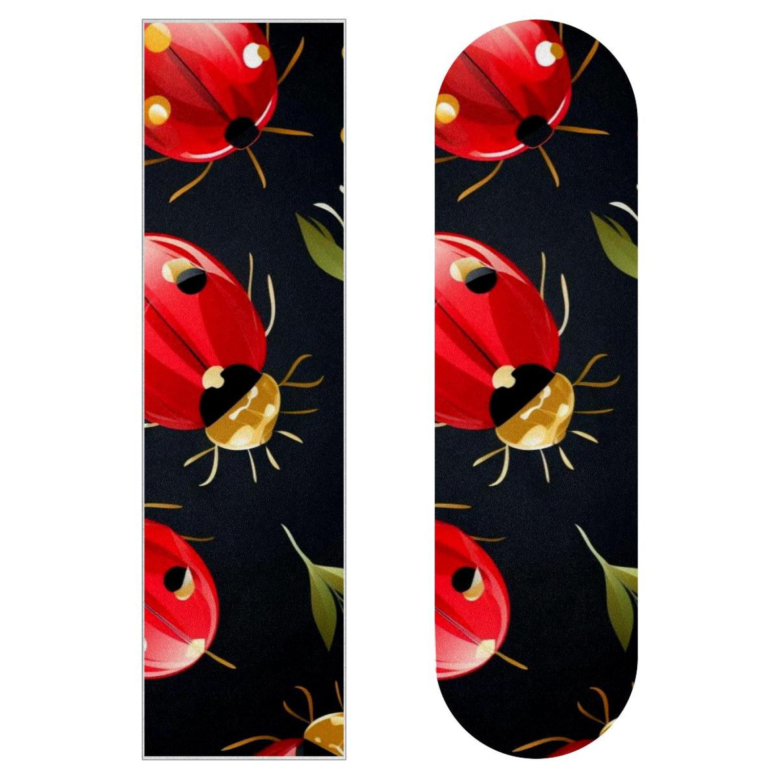 Seven Starred Ladybird Skateboard Stickers: Emery Surface, PVC Back, 8 ...