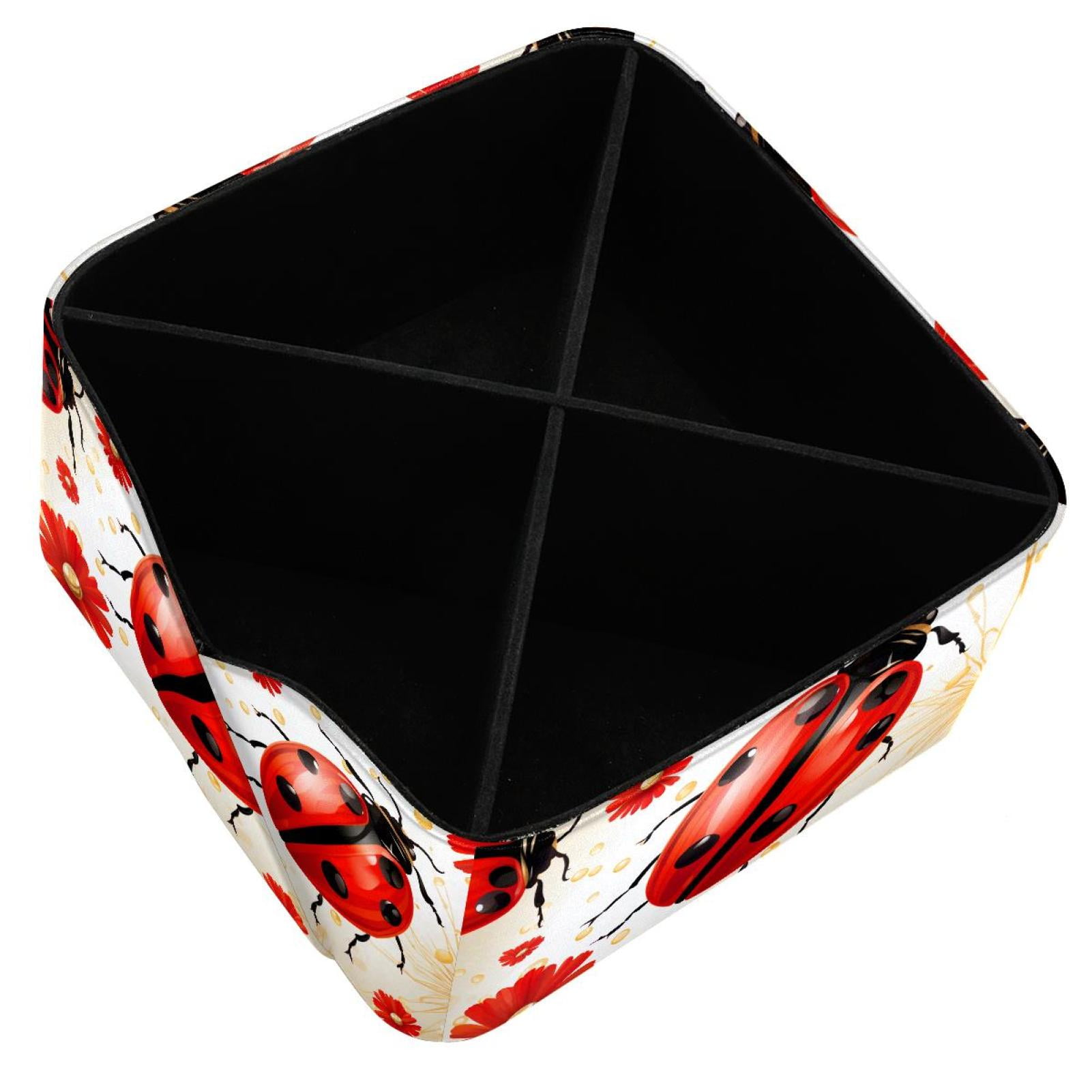 Seven Starred Ladybird Square Pencil Case with 4 Compartments ...