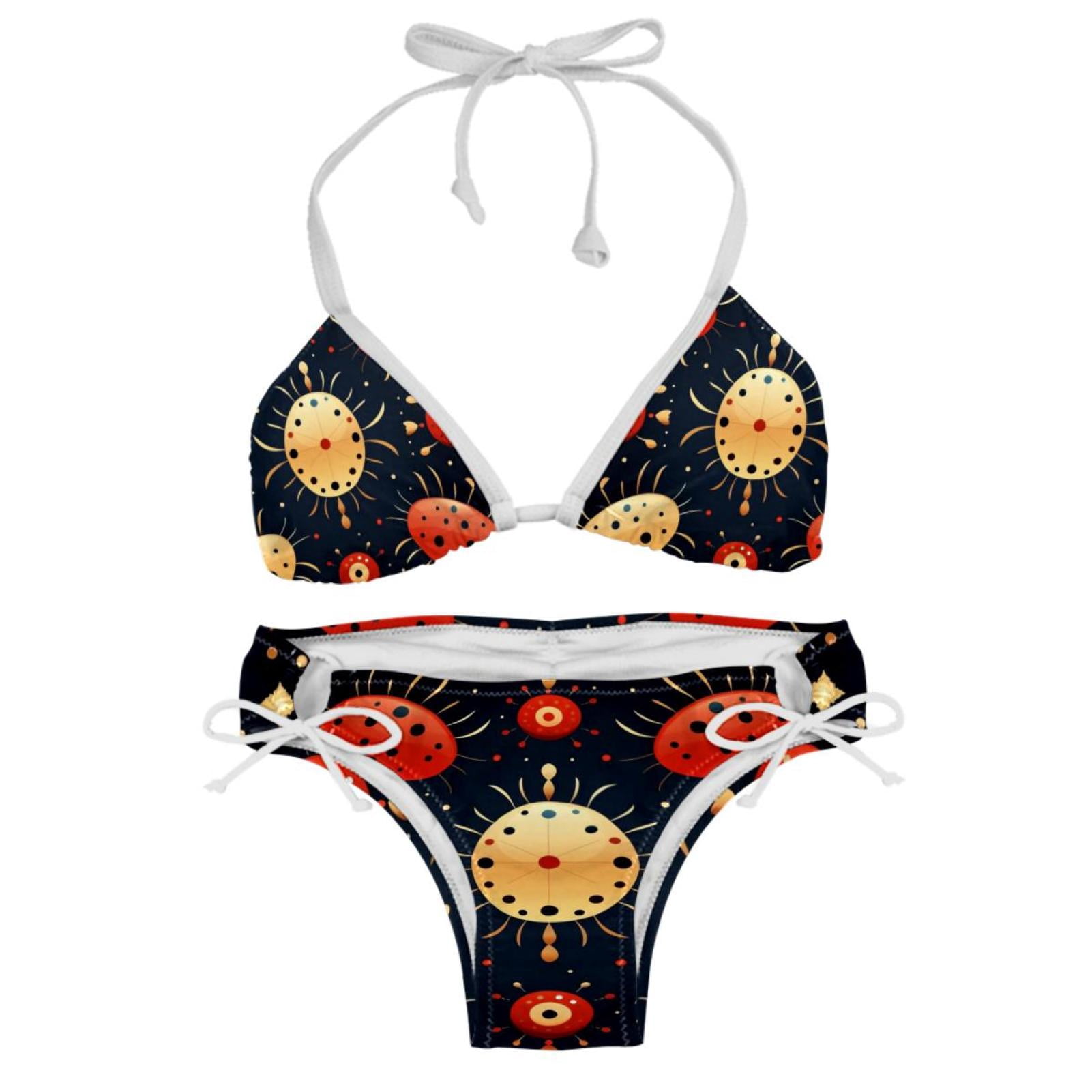 Seven Starred Ladybird Stylish Bikini Set with Detachable Sponge and ...