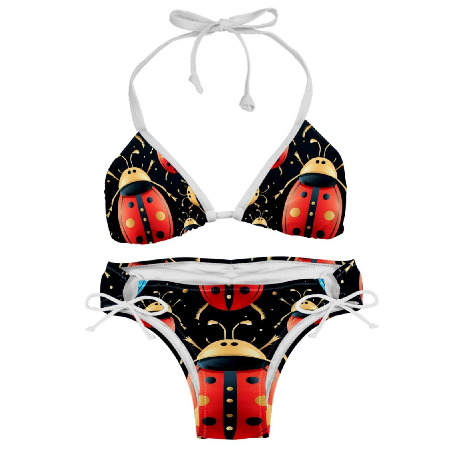 Seven Starred Ladybird Swim Wear Bikini Set with Detachable Sponge ...