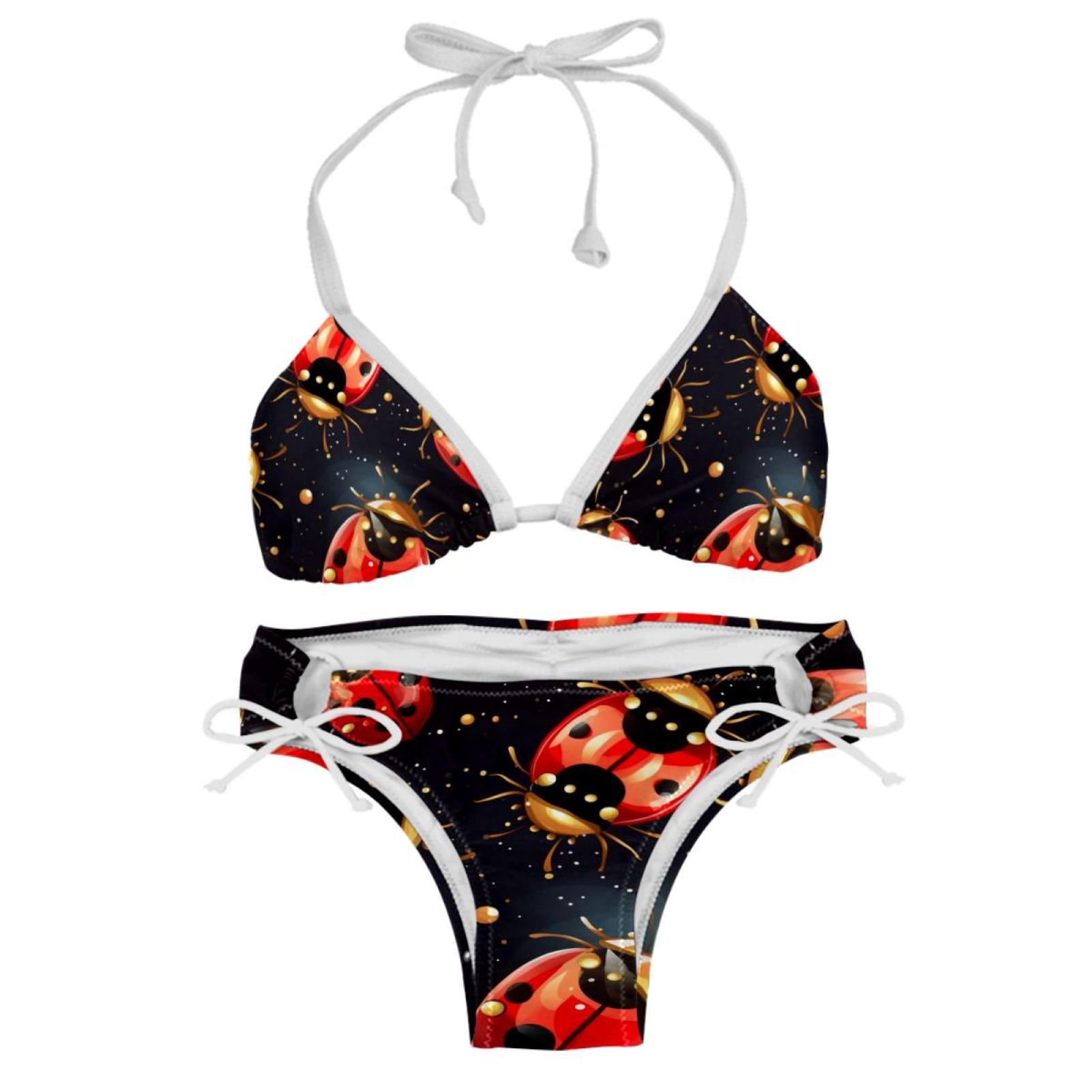 Seven Starred Ladybird Swim Wear Bikini Set with Detachable Sponge ...