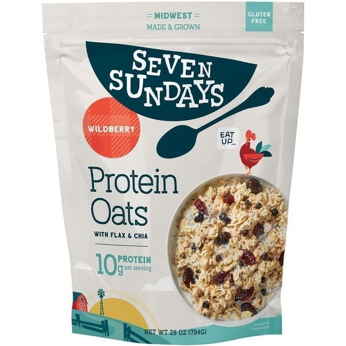 Seven Sundays Breakfast Wildberry Protein Oats, 28 Ounce - Walmart.com