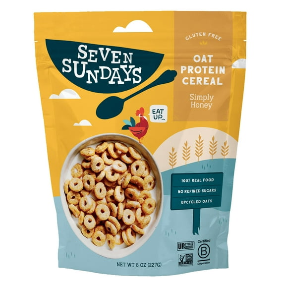 Seven Sundays - Oatmeal Breakfast, Simply Honey Protein Cereal, 8oz ...