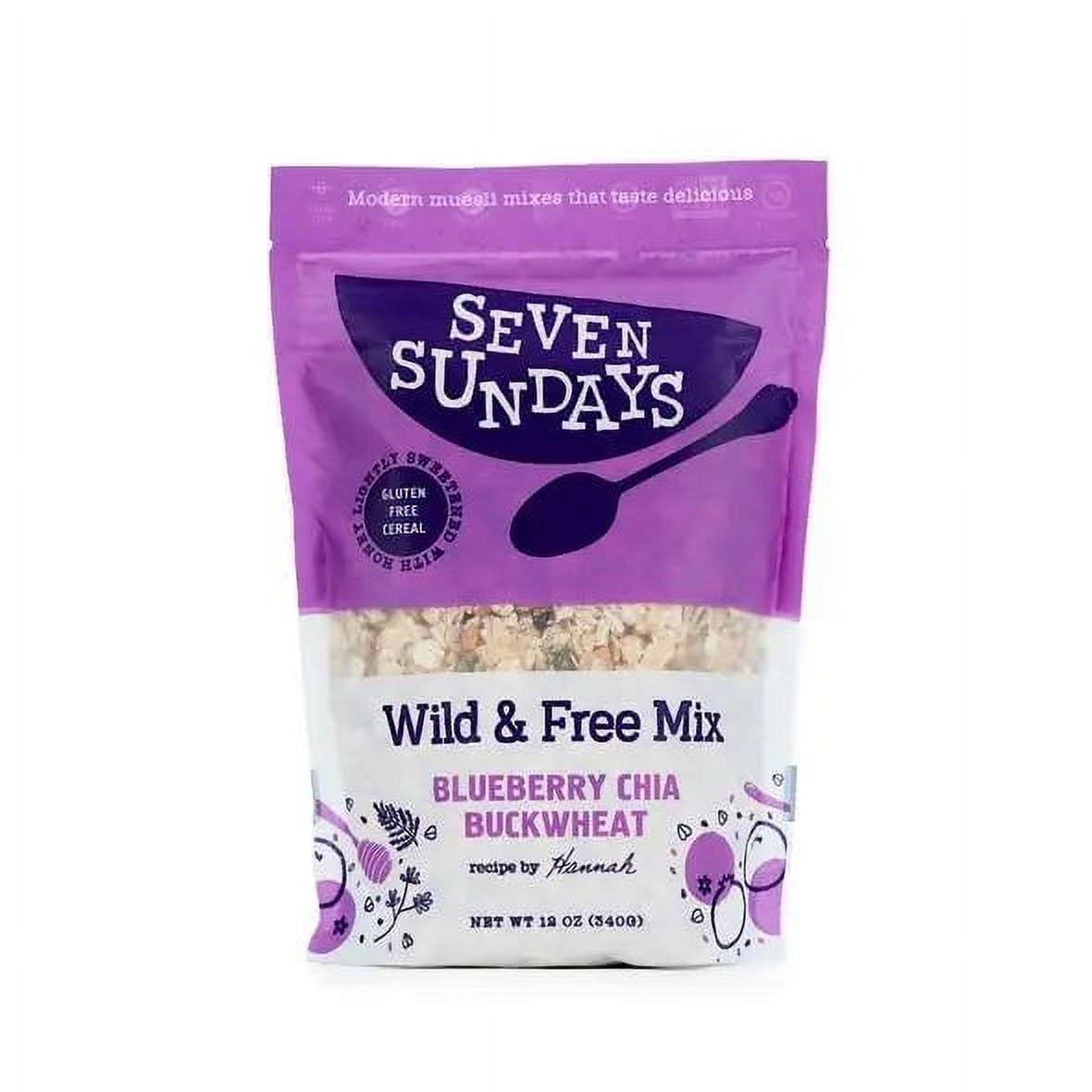 Seven Sundays Muesli Cereal, Blueberry Chia Buckwheat, 12 Oz, Pack of 6 ...
