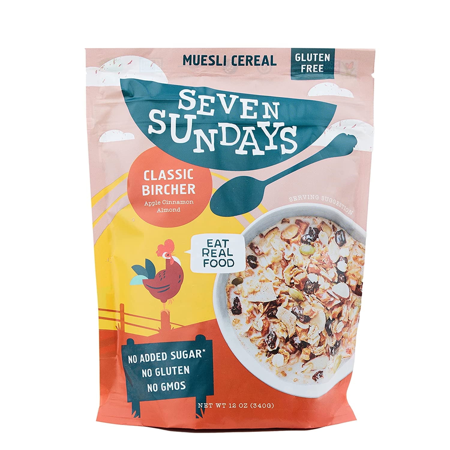 Seven Sundays Muesli Cereal - Classic Bircher Mix Apple Cinnamon Almond ...