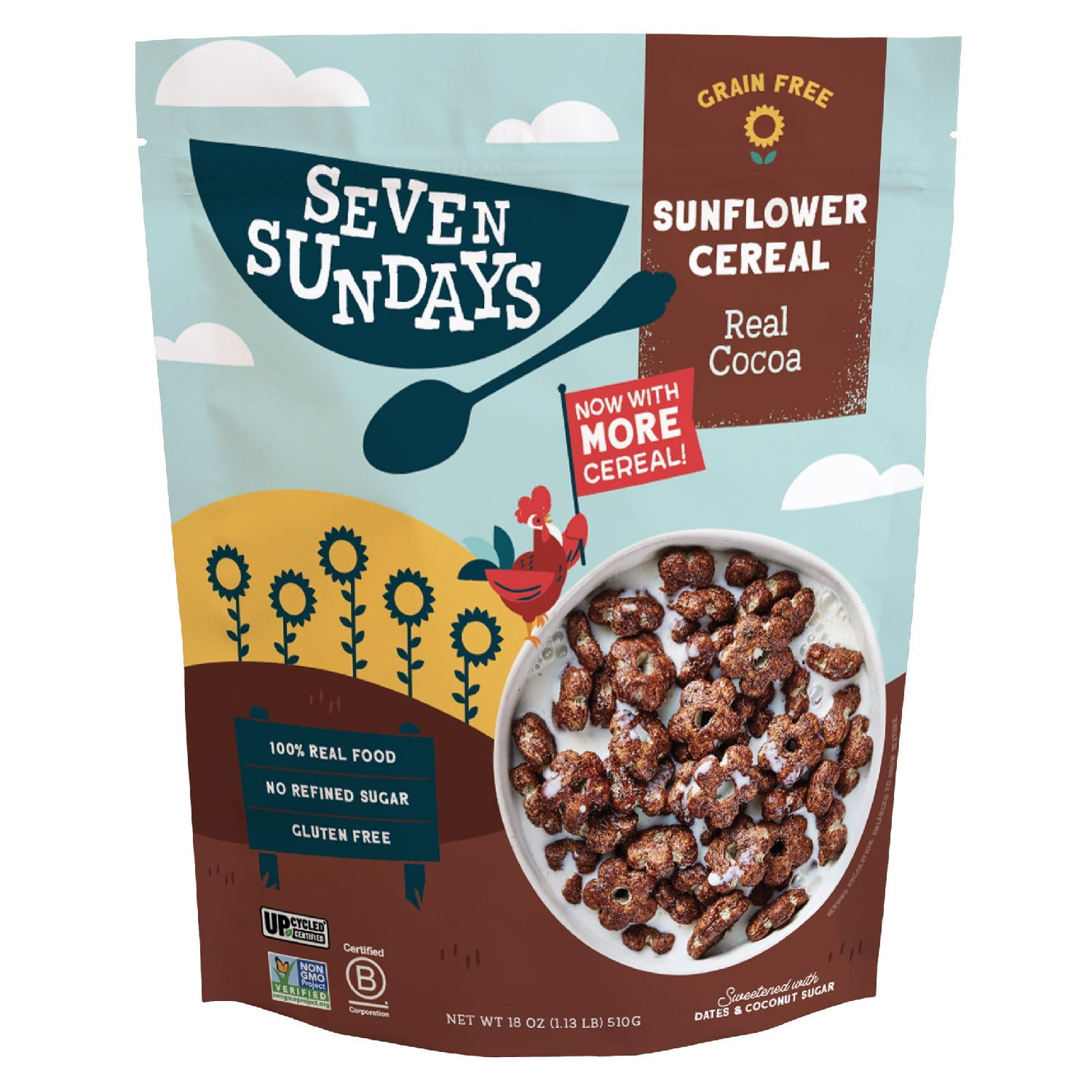 Seven Sundays Real Cocoa Sunflower Cereal, 18 Ounce - Walmart.com