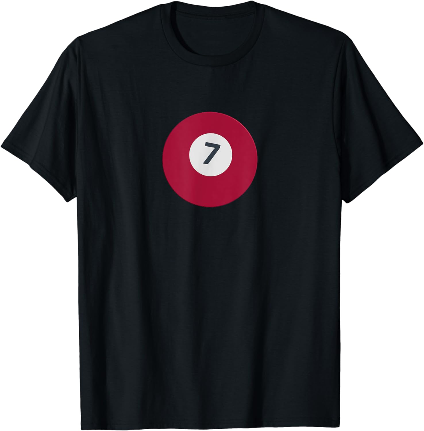 Seven, Team Number 7 Lucky Brown Ball Billiard Pool Player T-Shirt ...