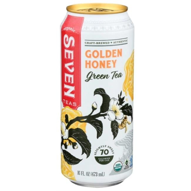Seven Teas 393174 16 fl oz Organic Golden Honey Green Tea Beverage ...