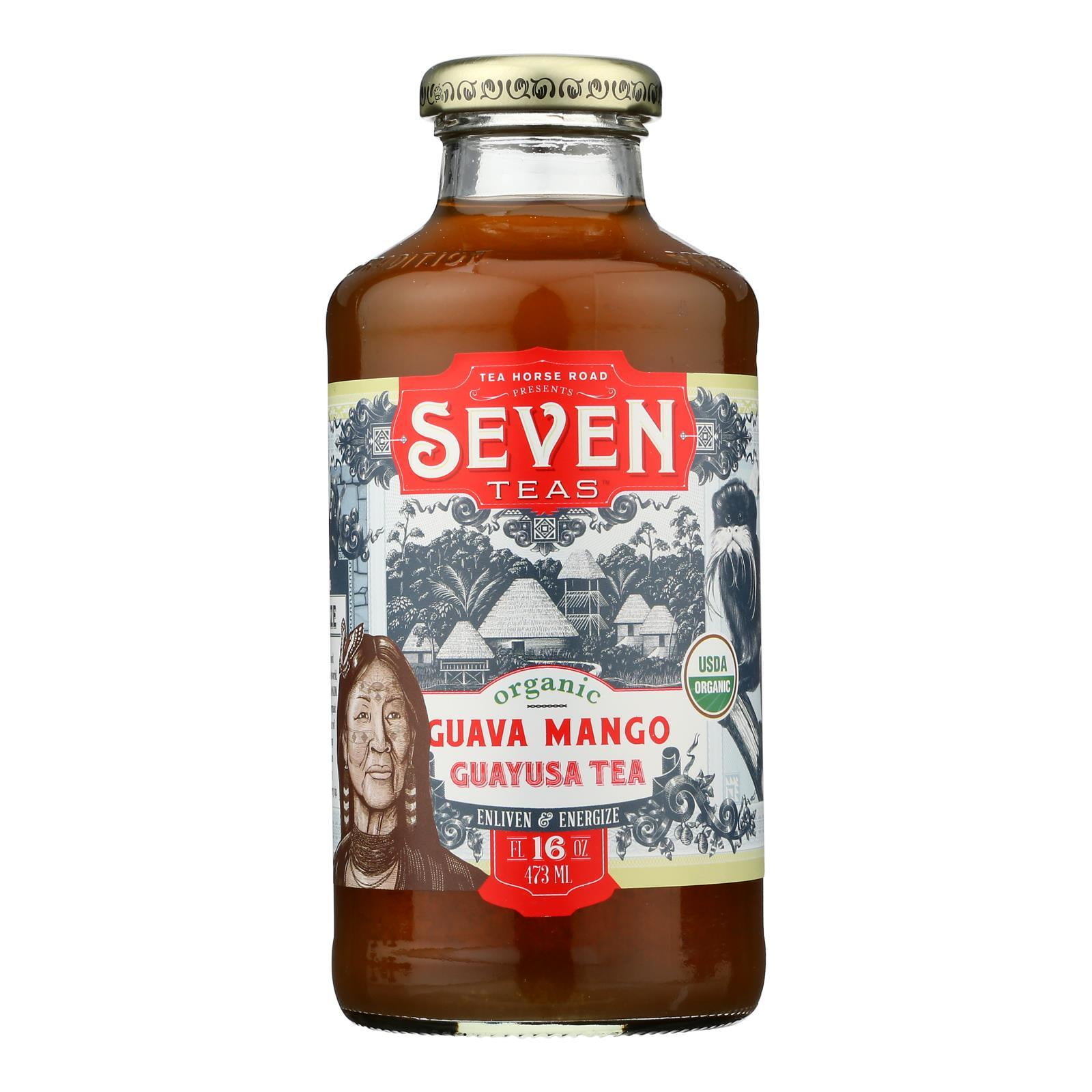 Seven Teas - Tea Guava Mango Guyusa - Case Of 12-16 Fz - Walmart.com