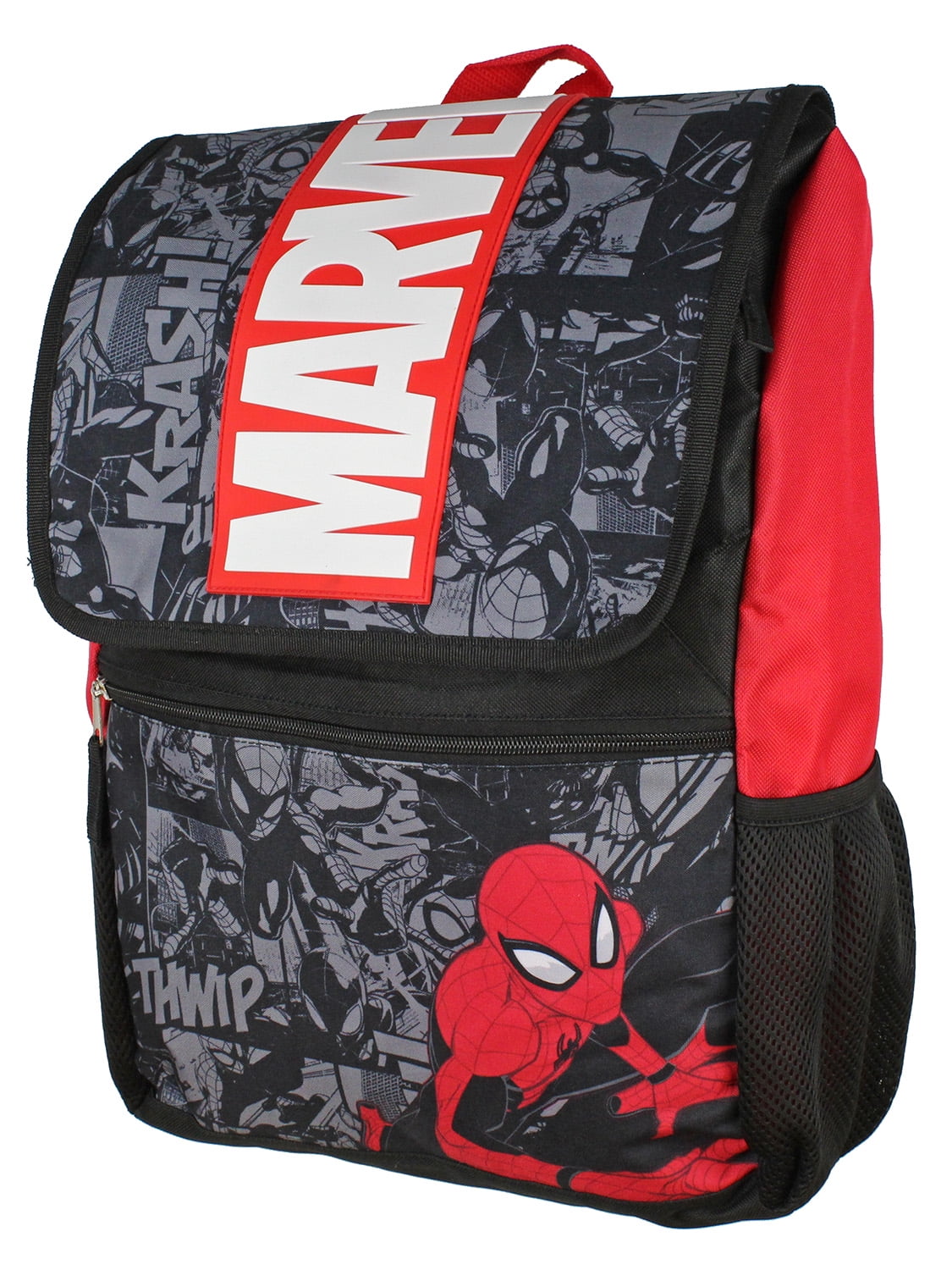 Marvel Spiderman Large Bag, Mesh Backpack with Front Flap Compartment ...
