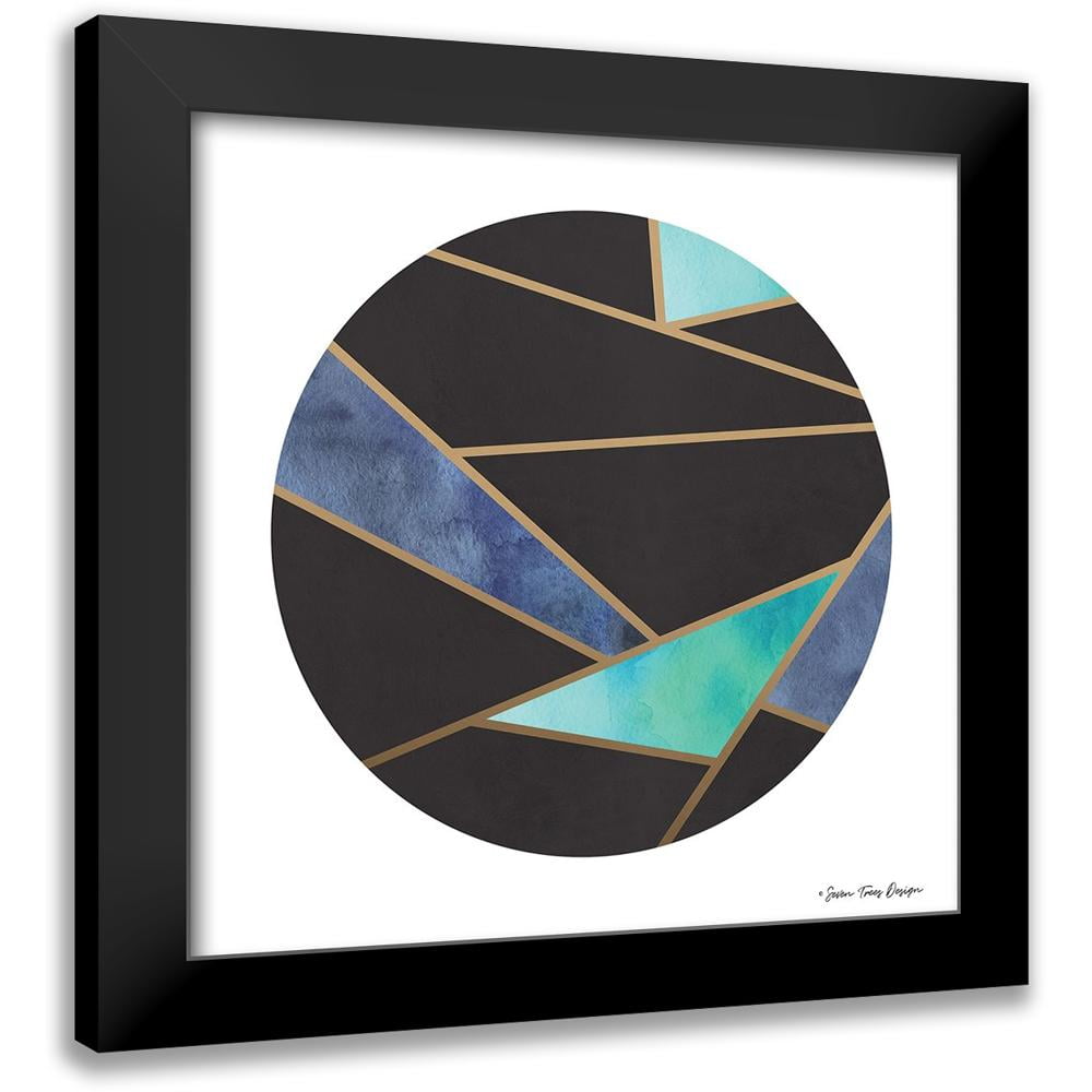 Seven Trees Design 12x12 Black Modern Framed Museum Art Print Titled ...