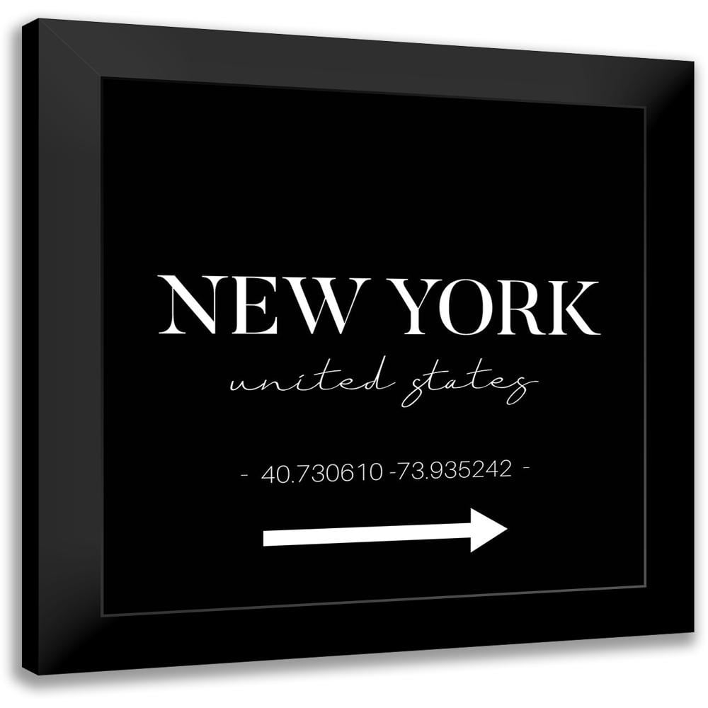 Seven Trees Design 12x12 Black Modern Framed Museum Art Print Titled ...