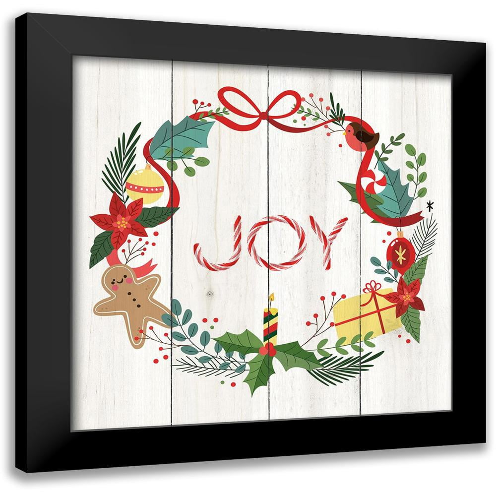 Seven Trees Design 12x12 Black Modern Framed Museum Art Print Titled - Peppermint Joy - Walmart.com