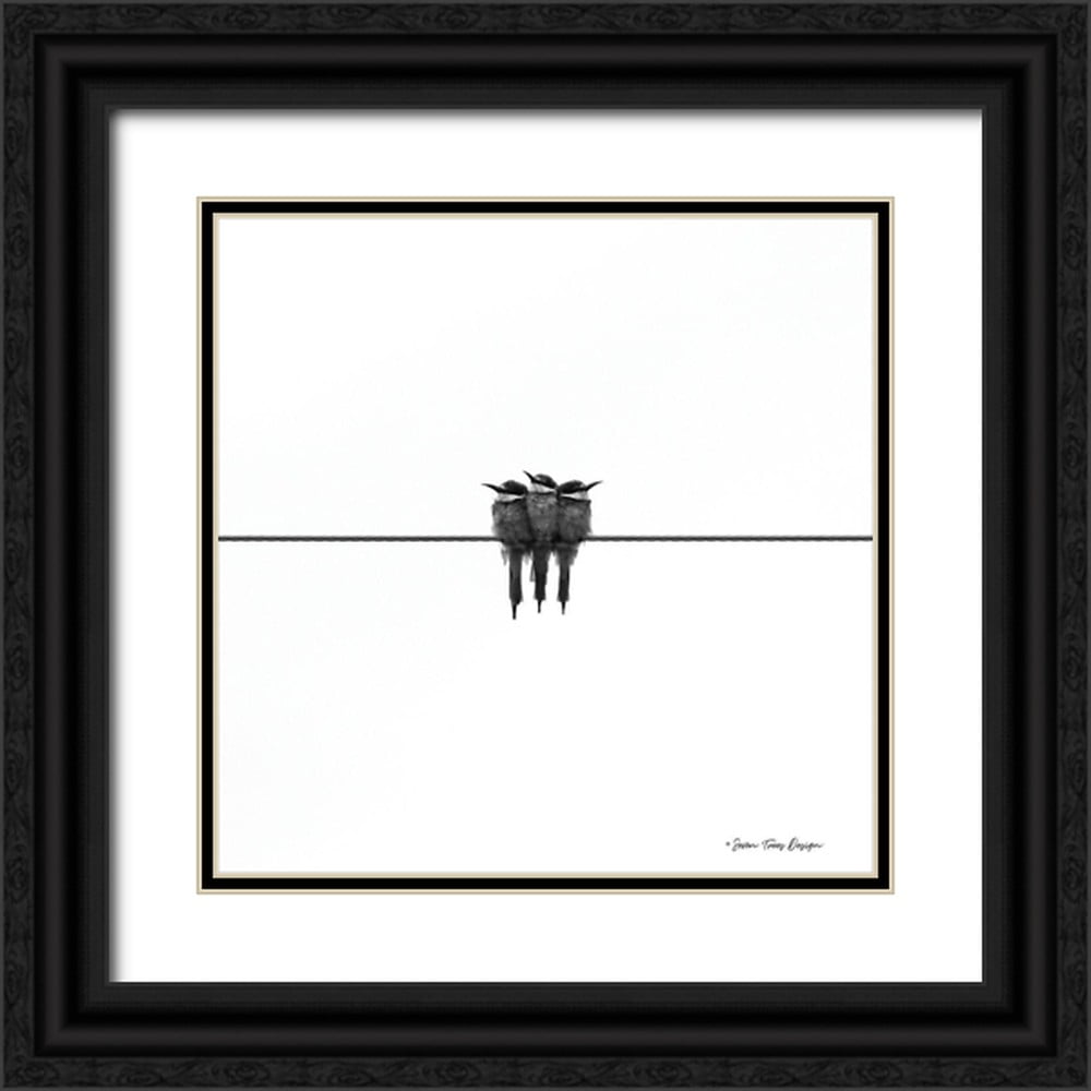 Seven Trees Design 12x12 Black Ornate Wood Framed with Double Matting ...