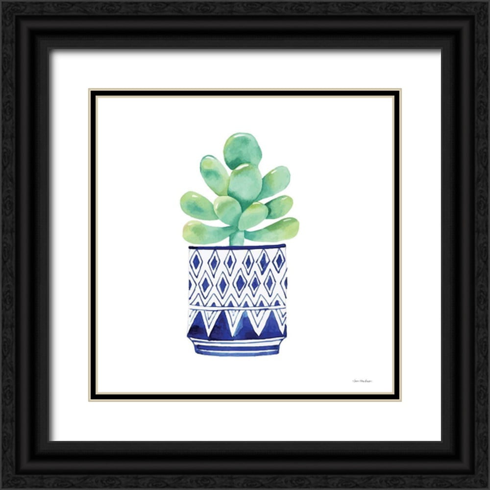 Seven Trees Design 12x12 Black Ornate Wood Framed with Double Matting ...