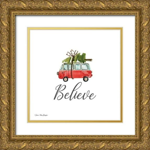 Seven Trees Design 12x12 Gold Ornate Wood Framed with Double Matting ...