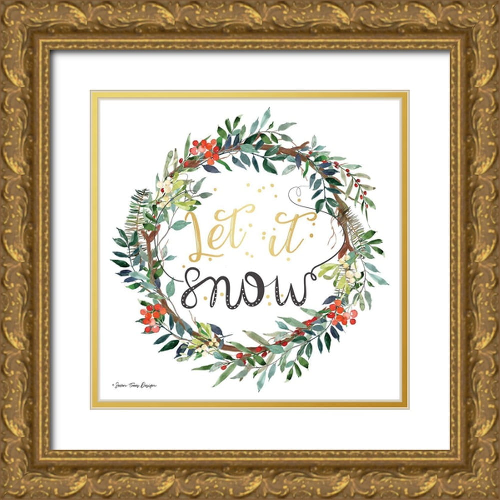 Seven Trees Design 12x12 Gold Ornate Wood Framed with Double Matting ...